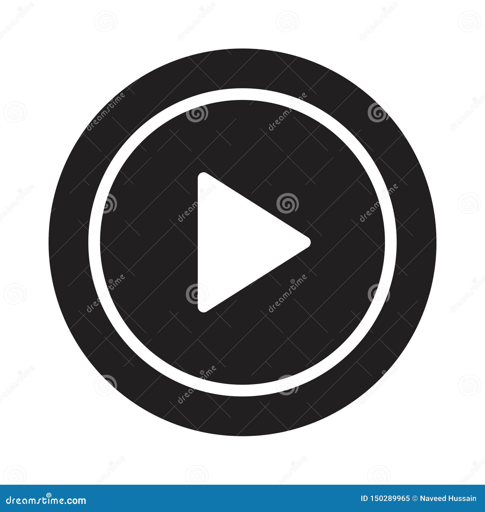 Play Glyph Flat Vector Icon Stock Vector - Illustration of circle ...