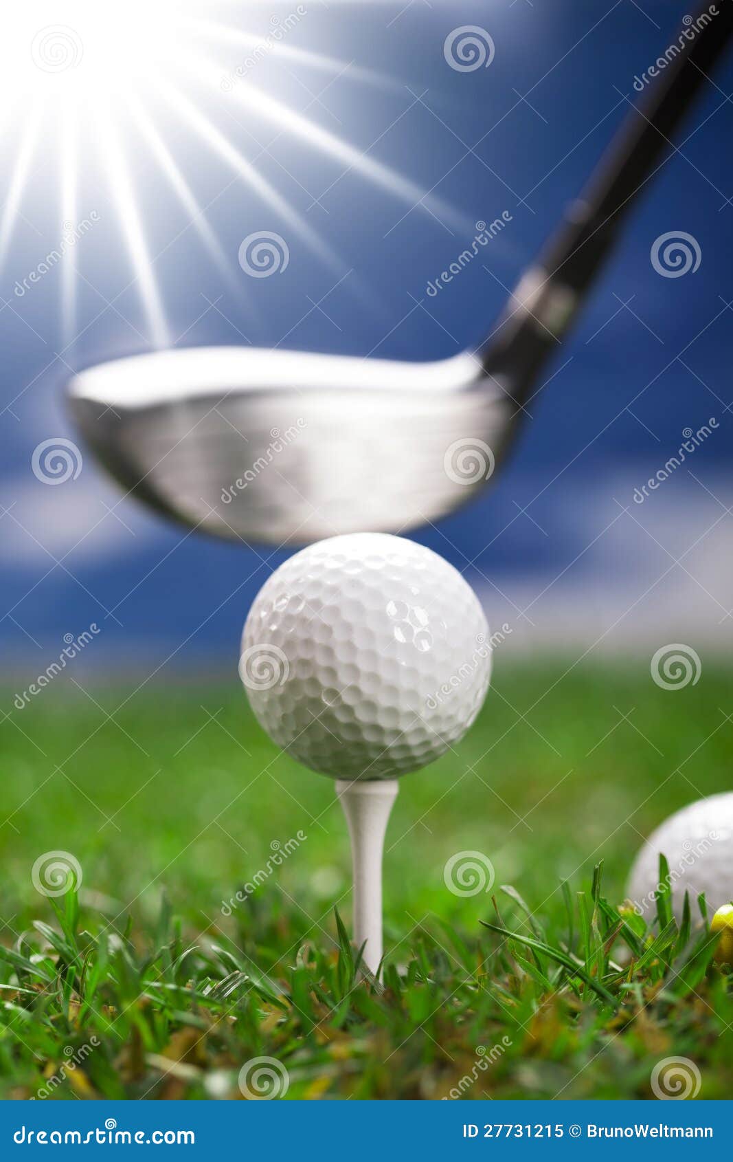 Play golf! ball and bat stock image. Image of grass, hole - 27731215
