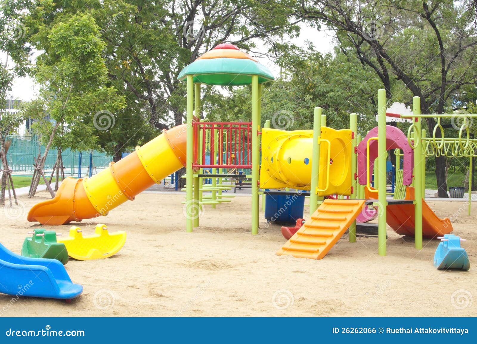 Play ground stock photo. Image of mulch, recreation, colorful - 26262066