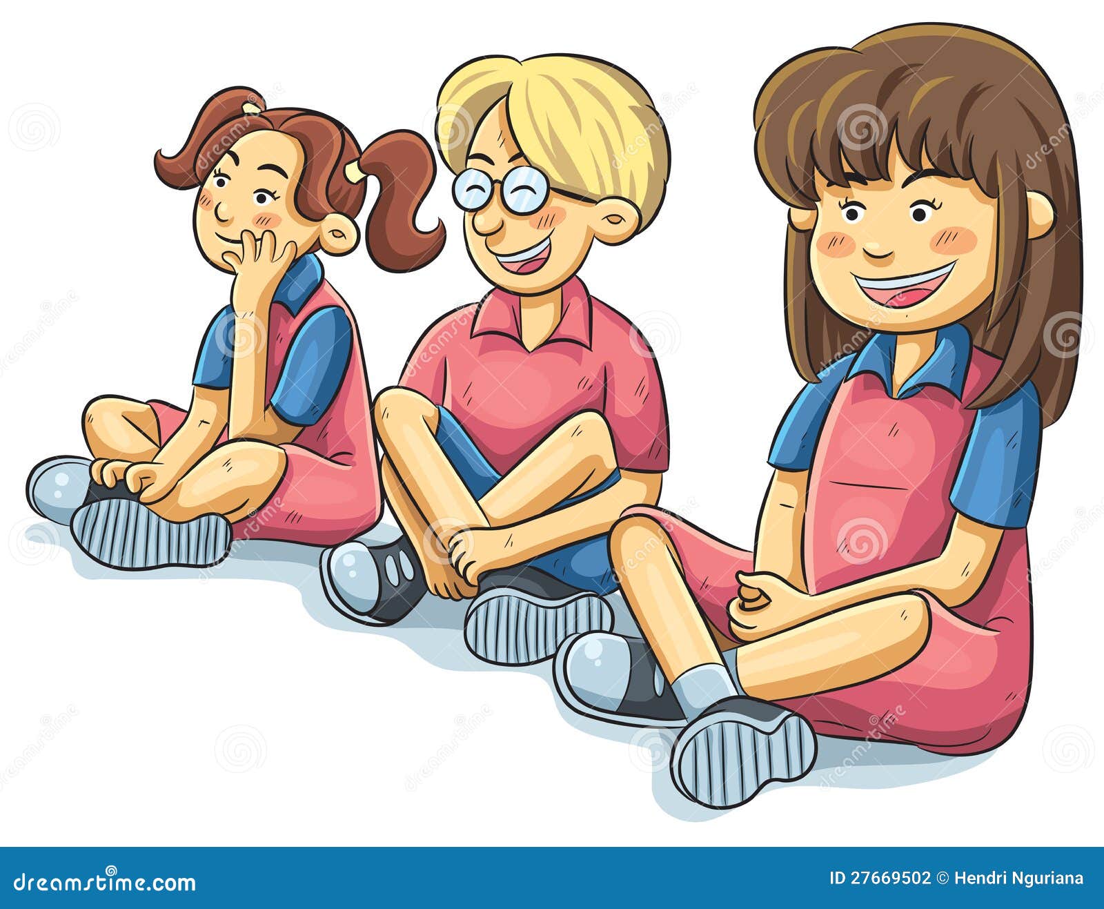 Play Group stock vector. Illustration of friend, blonde - 27669502