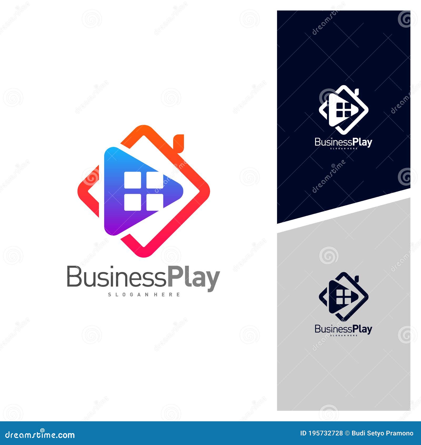 Play House Logo Design Vector Template, Icon Play Logo Concepts Stock ...