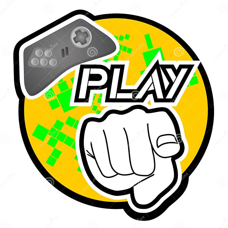 Play icon stock vector. Illustration of joystick, adult - 21404578