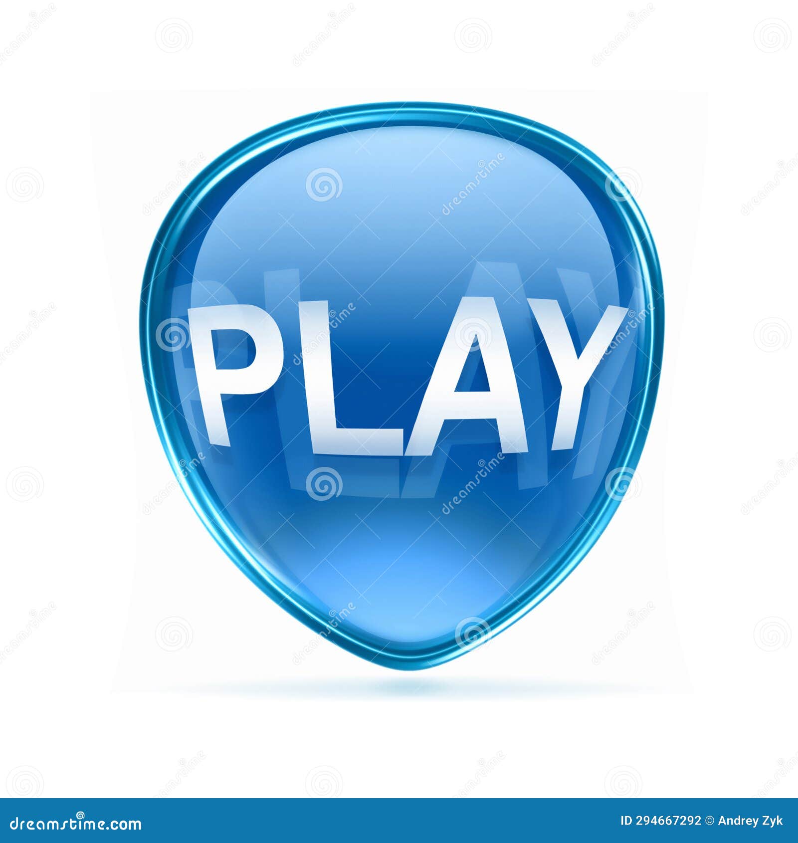 Play icon blue. stock illustration. Illustration of keyboard - 294667292