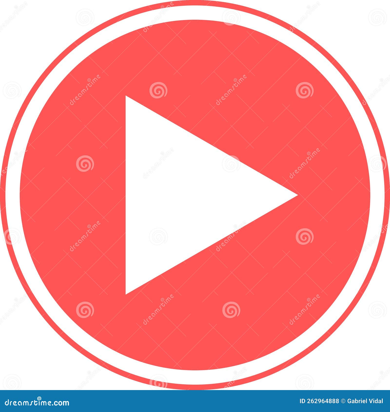 Play Icon, Play Button, Start Button with Outlines Stock Vector ...