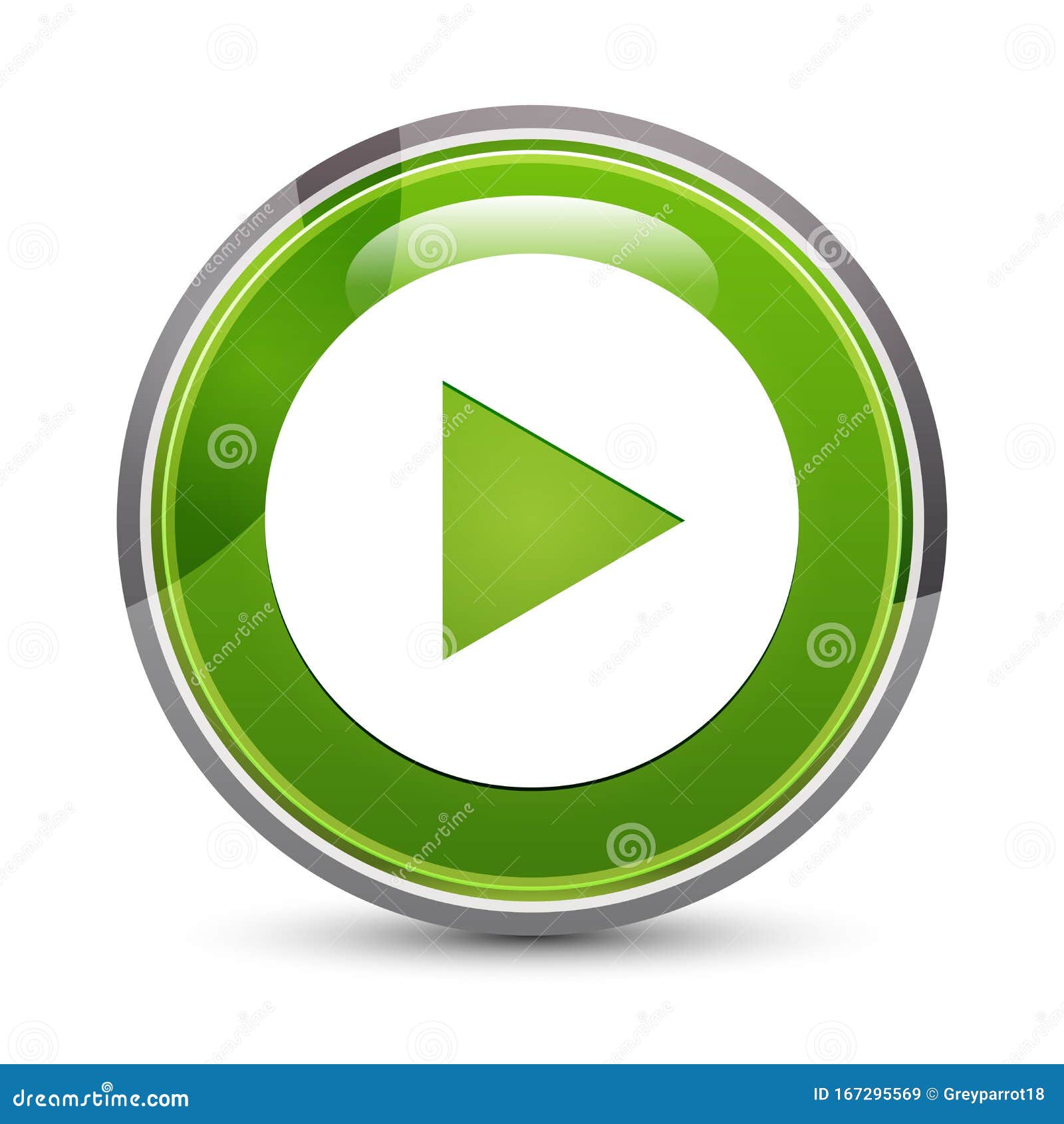 Play Icon Elegant Green Round Button Vector Illustration Stock Vector ...