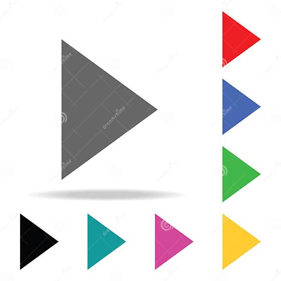 Play Icon. Elements in Multi Colored Icons for Mobile Concept and Web ...