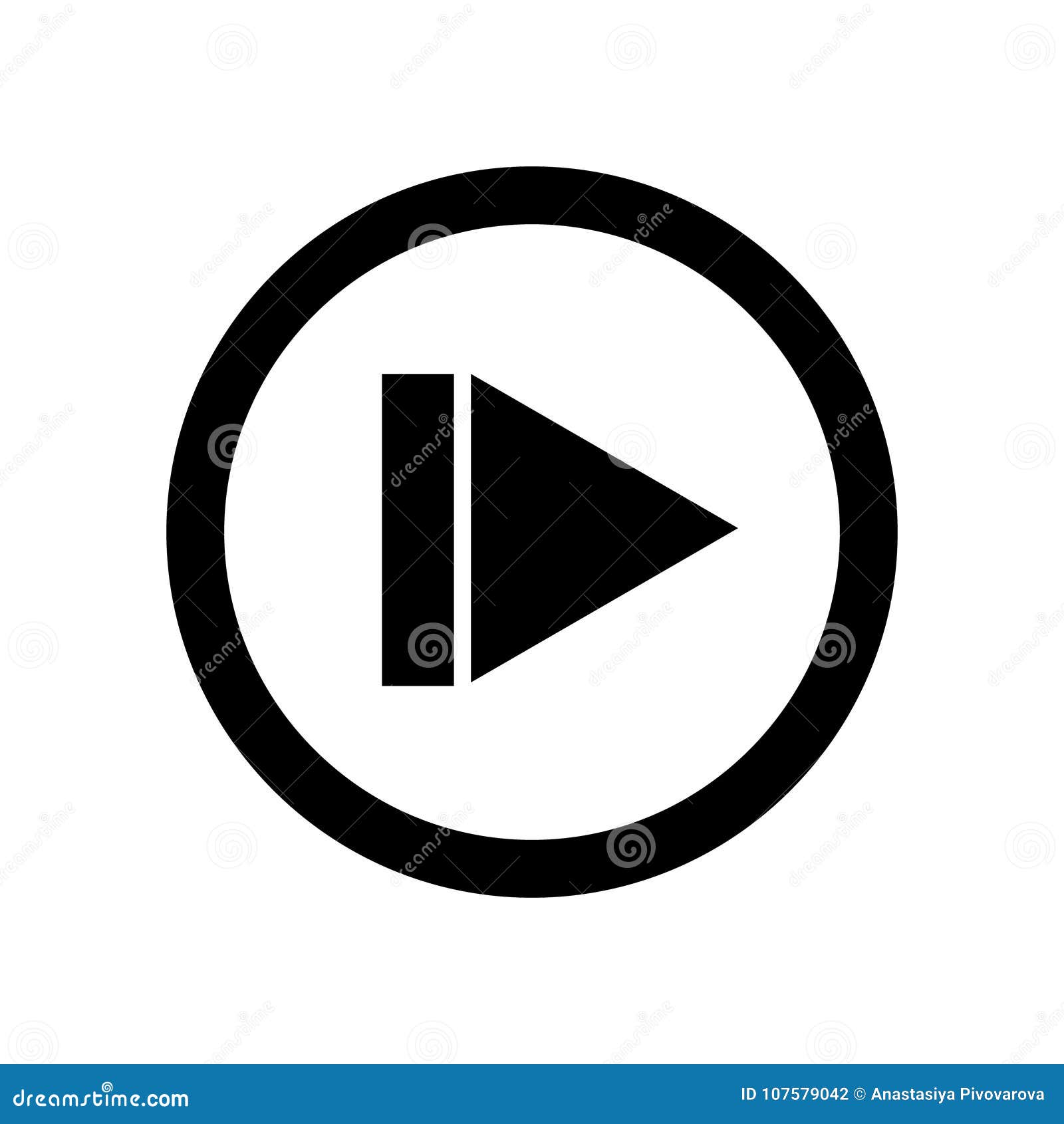 Play the Icon in a Flat Style Stock Vector - Illustration of plastic ...