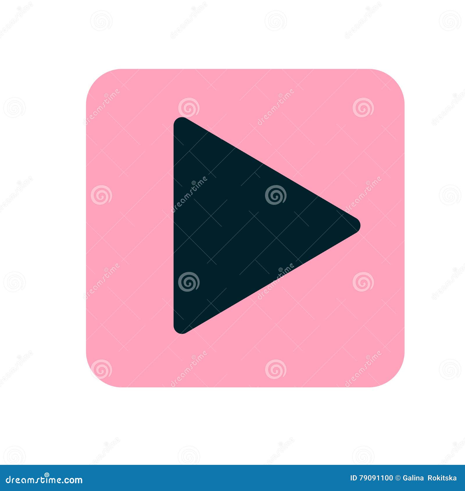 Play Icon Illustration. Pink Icon. Vector Illustration Stock ...