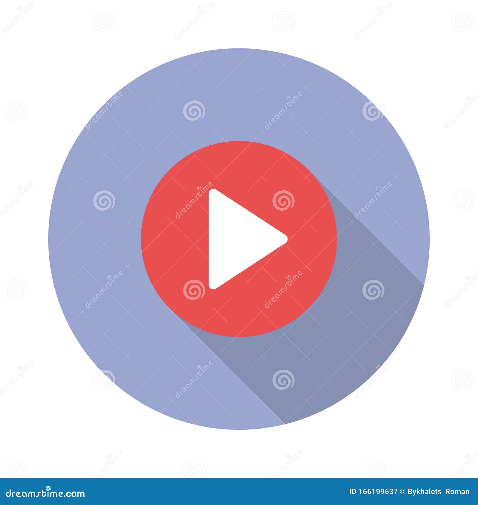 Play Icon Isolated Vector Icon in Flat Design. Symbol Button Play Video ...