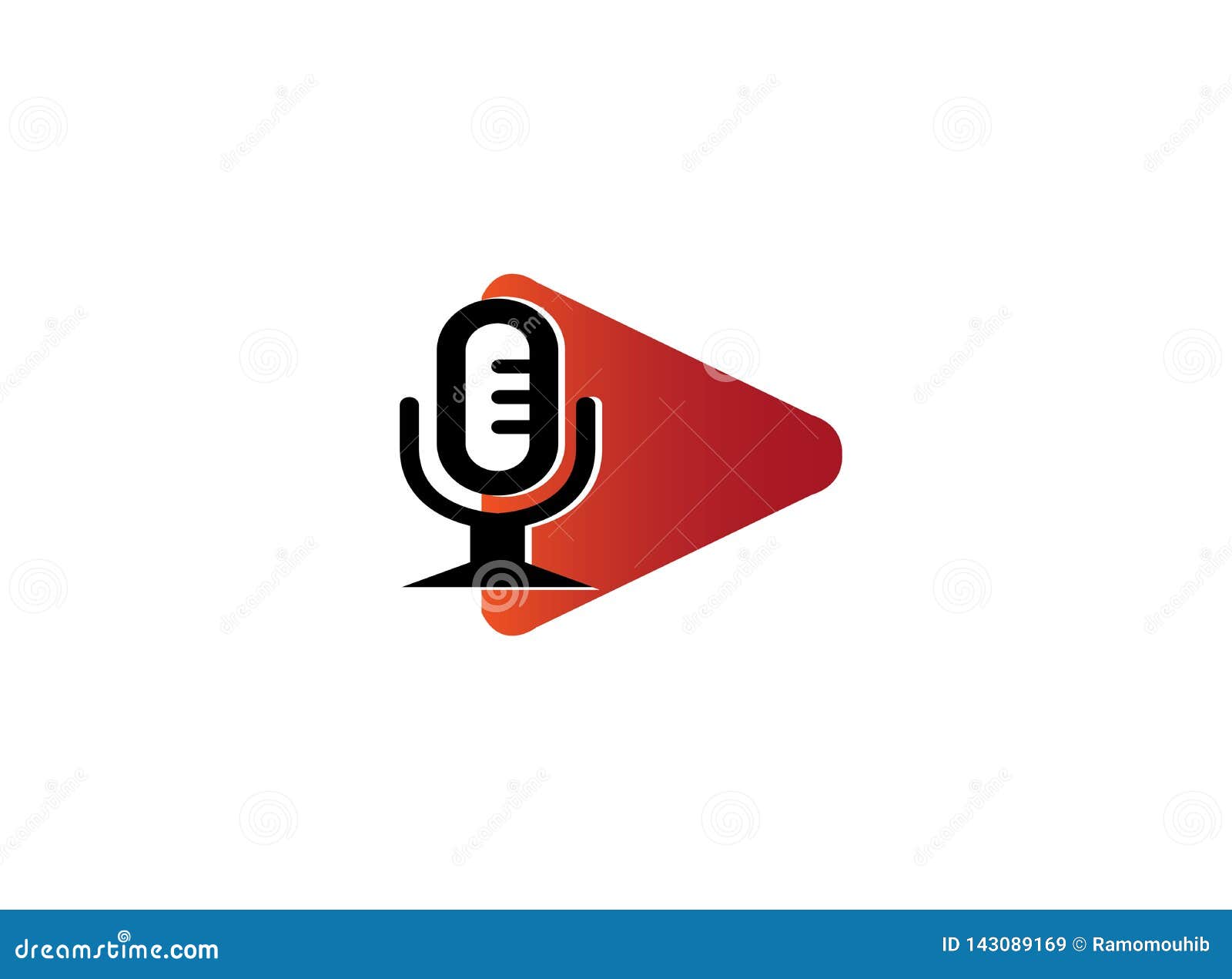 Play Icon with Microphone for Logo Design Stock Illustration ...