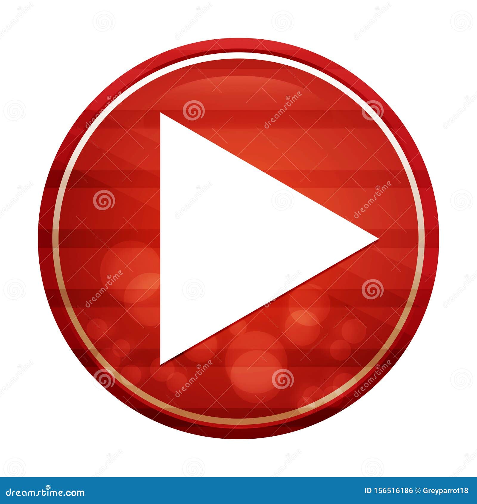 Play Icon Realistic Diagonal Motion Red Round Button Illustration Stock ...