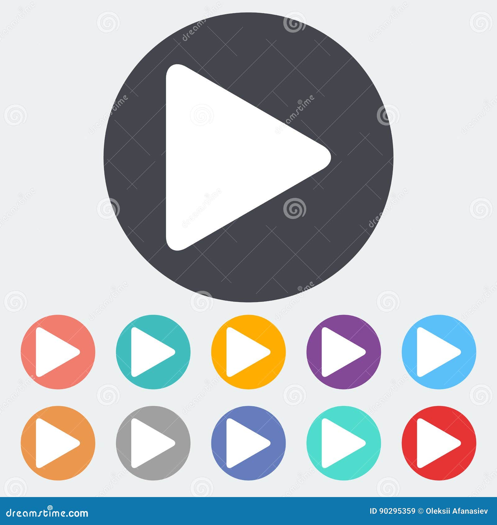 Play icon stock vector. Illustration of input, icon, internet - 90295359