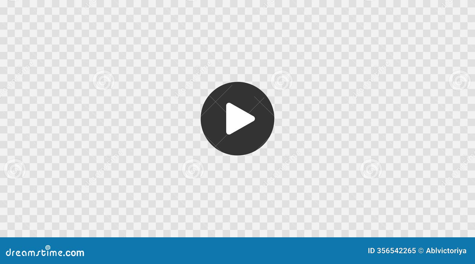 Play Icon on Transparent Background Texture. Video Player Mockup. Empty ...