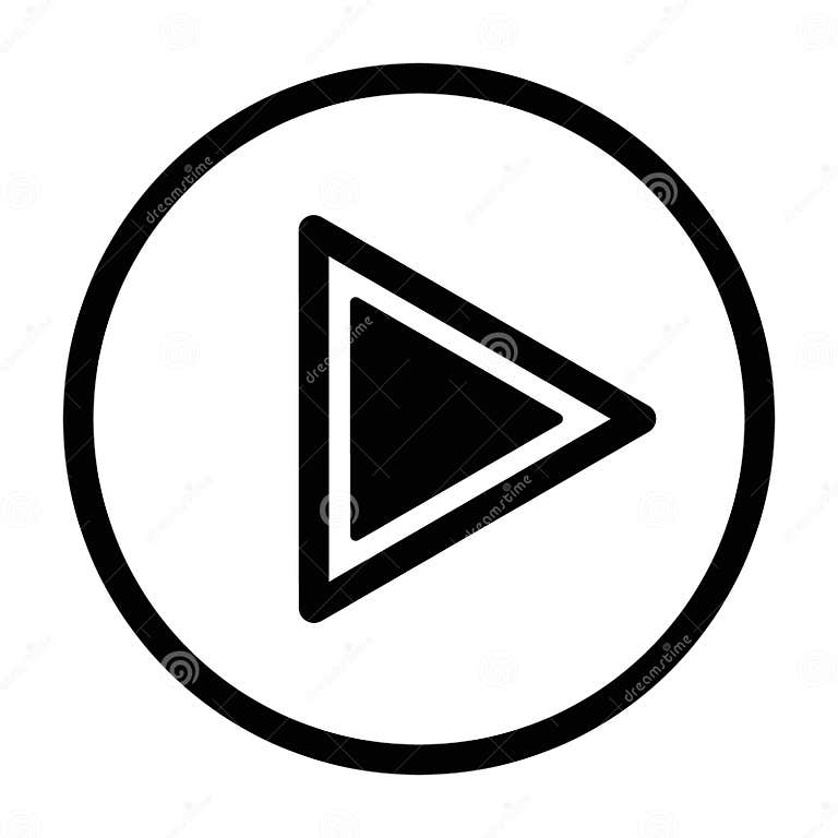 Play Button Icon Perfect for Multimedia and Video Playback Stock Vector ...