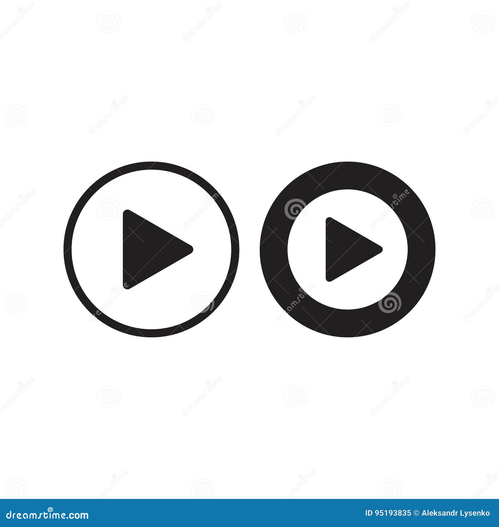 Play Icon Vector. Play Video Illustration in Flat Style Stock Vector ...