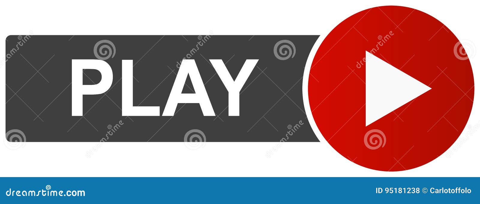 Play Icon with Write and Symbol Stock Vector - Illustration of computer ...