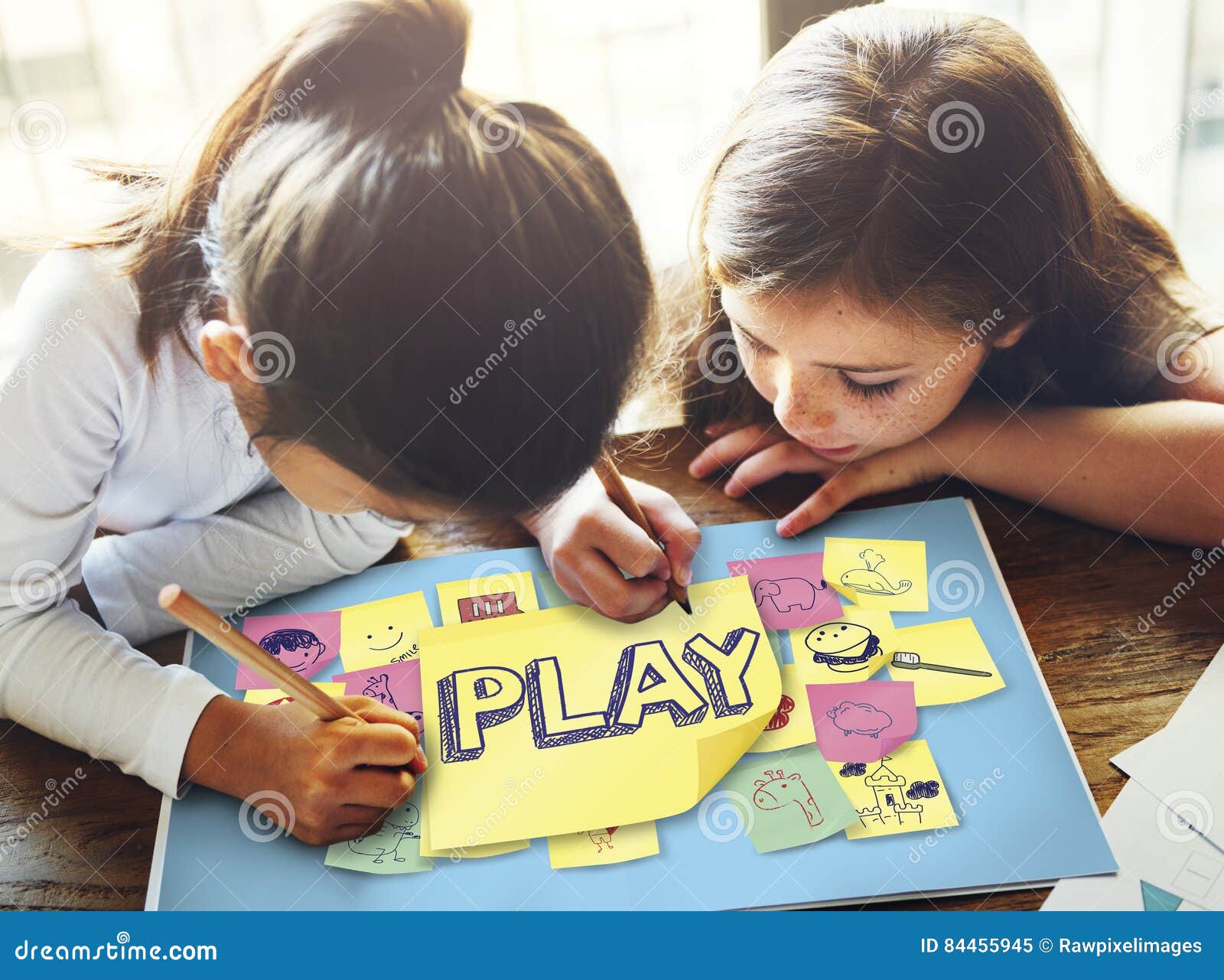 Play Joyful Enjoyment Playful Imagination Dreams Concept Stock Image ...