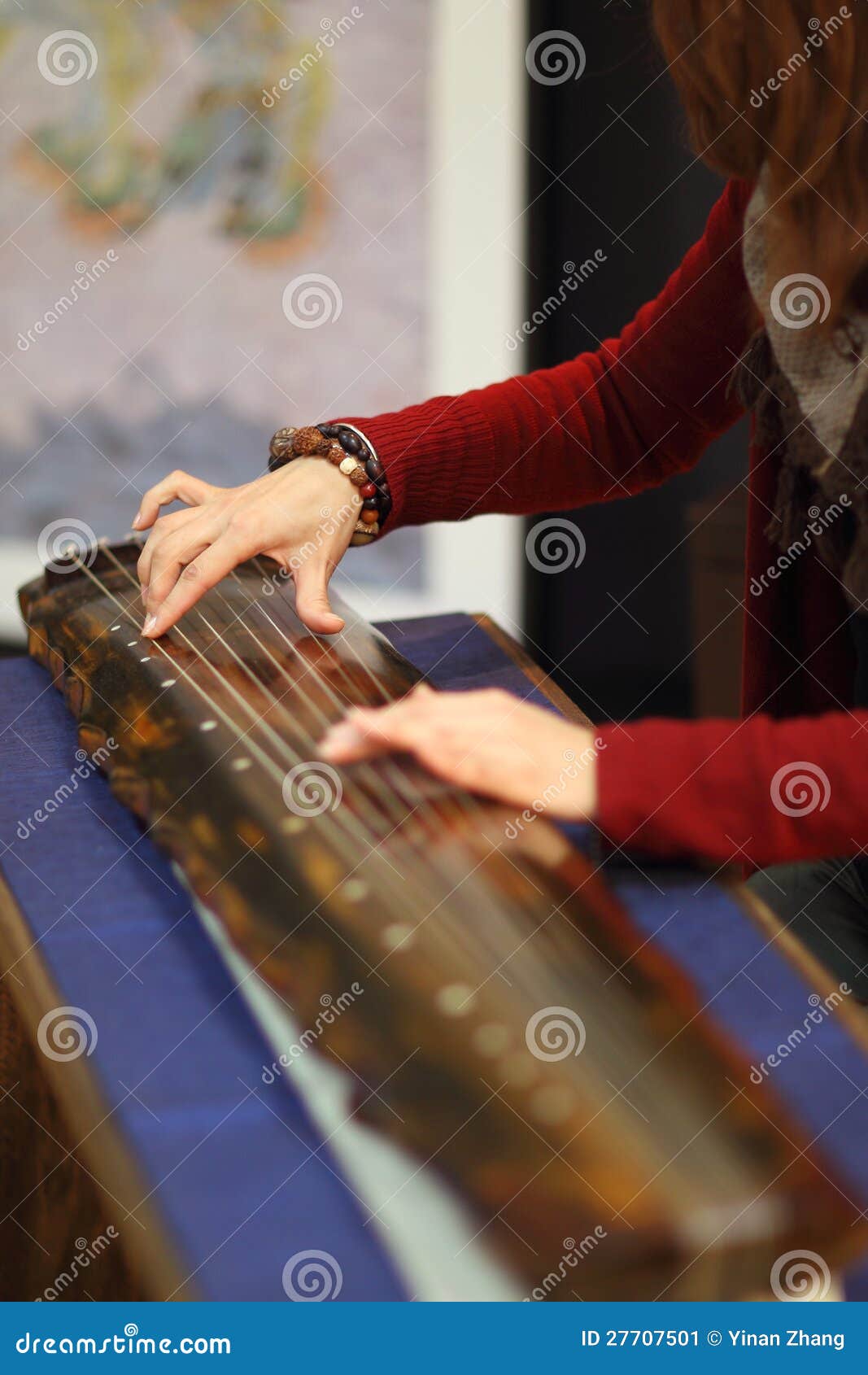 Play the Koto stock image. Image of body, upper, ancient - 27707501