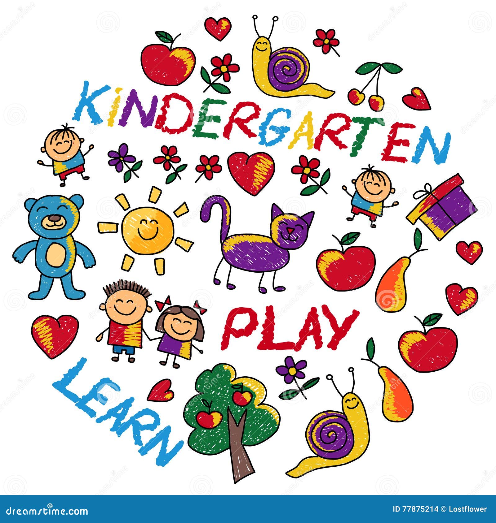 Play Learn and Grow Together Vector Image Stock Vector - Illustration ...