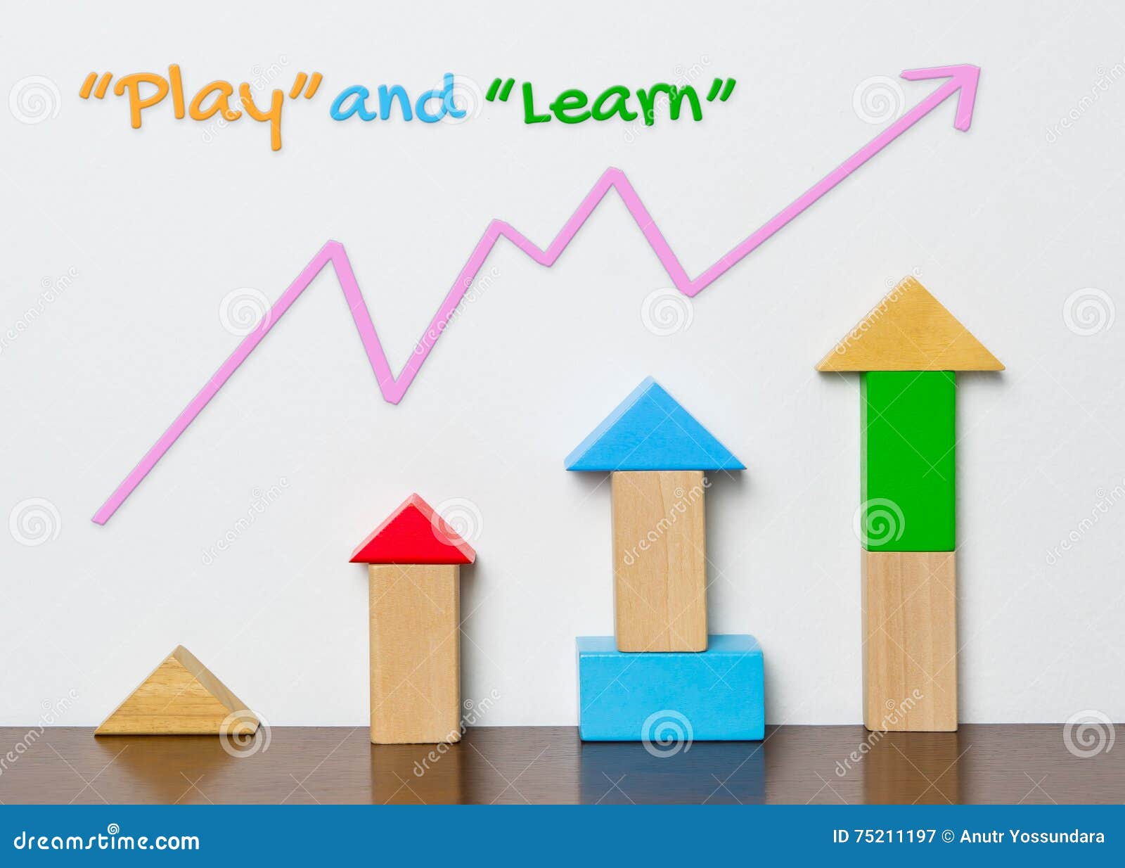 Play and Learn Growth Children Graph. Stock Image - Image of colorful ...