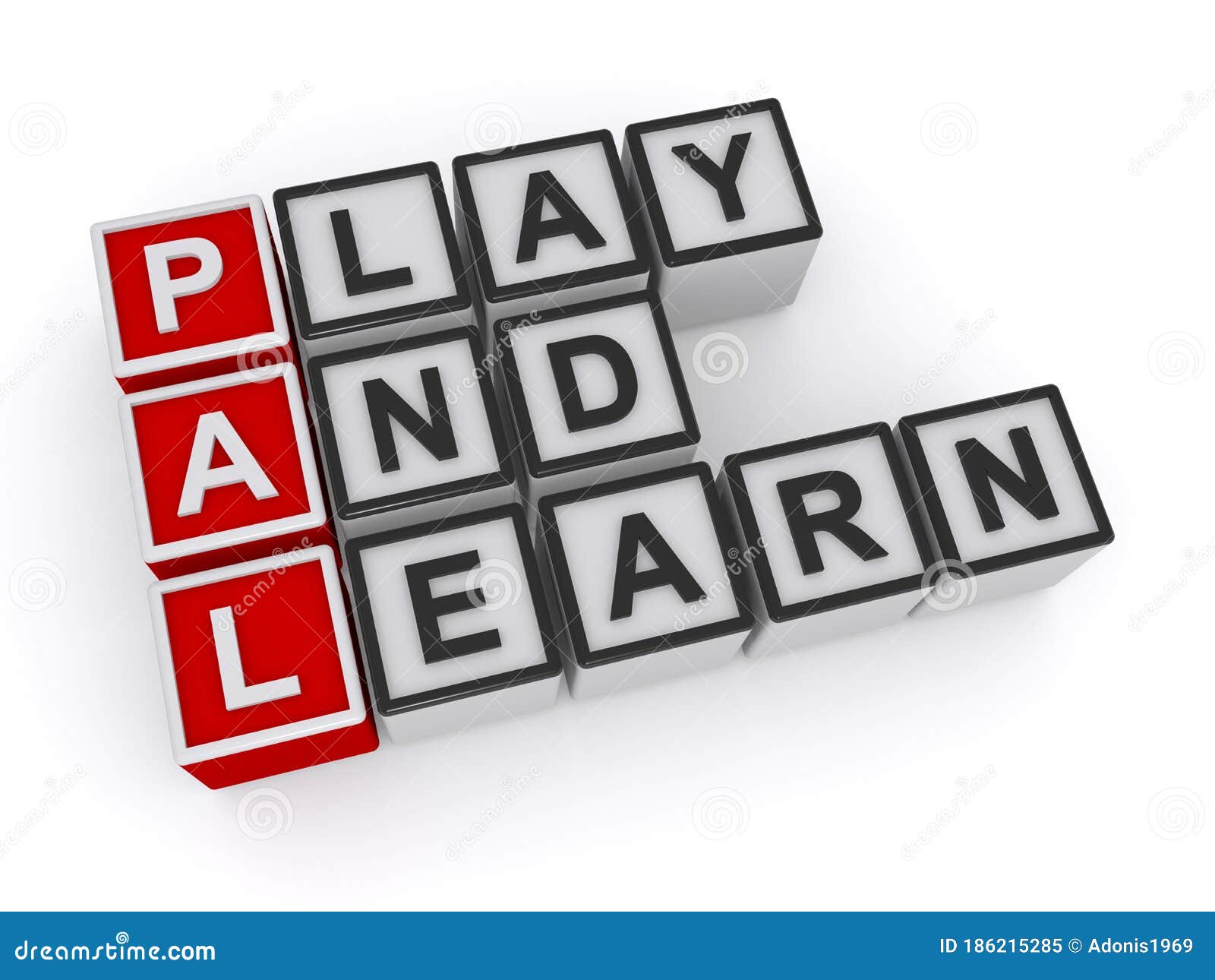 Play and learn word blocks stock illustration. Illustration of ...