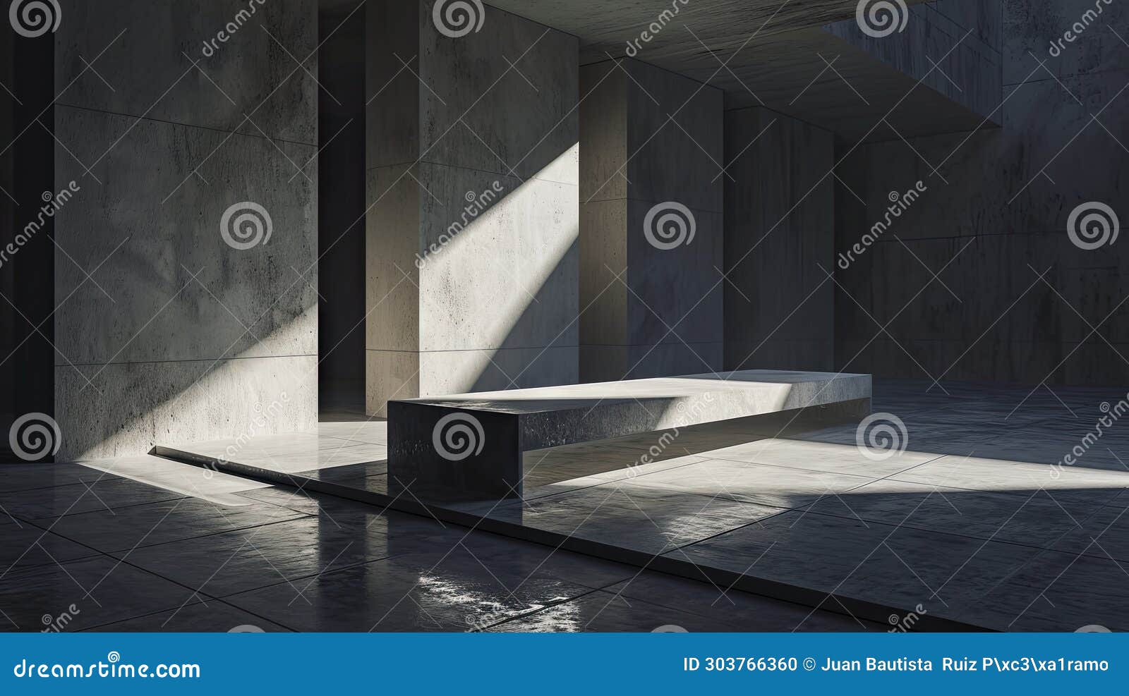 Play of Light and Shadow in a Modernist Architectural Space. Stock ...