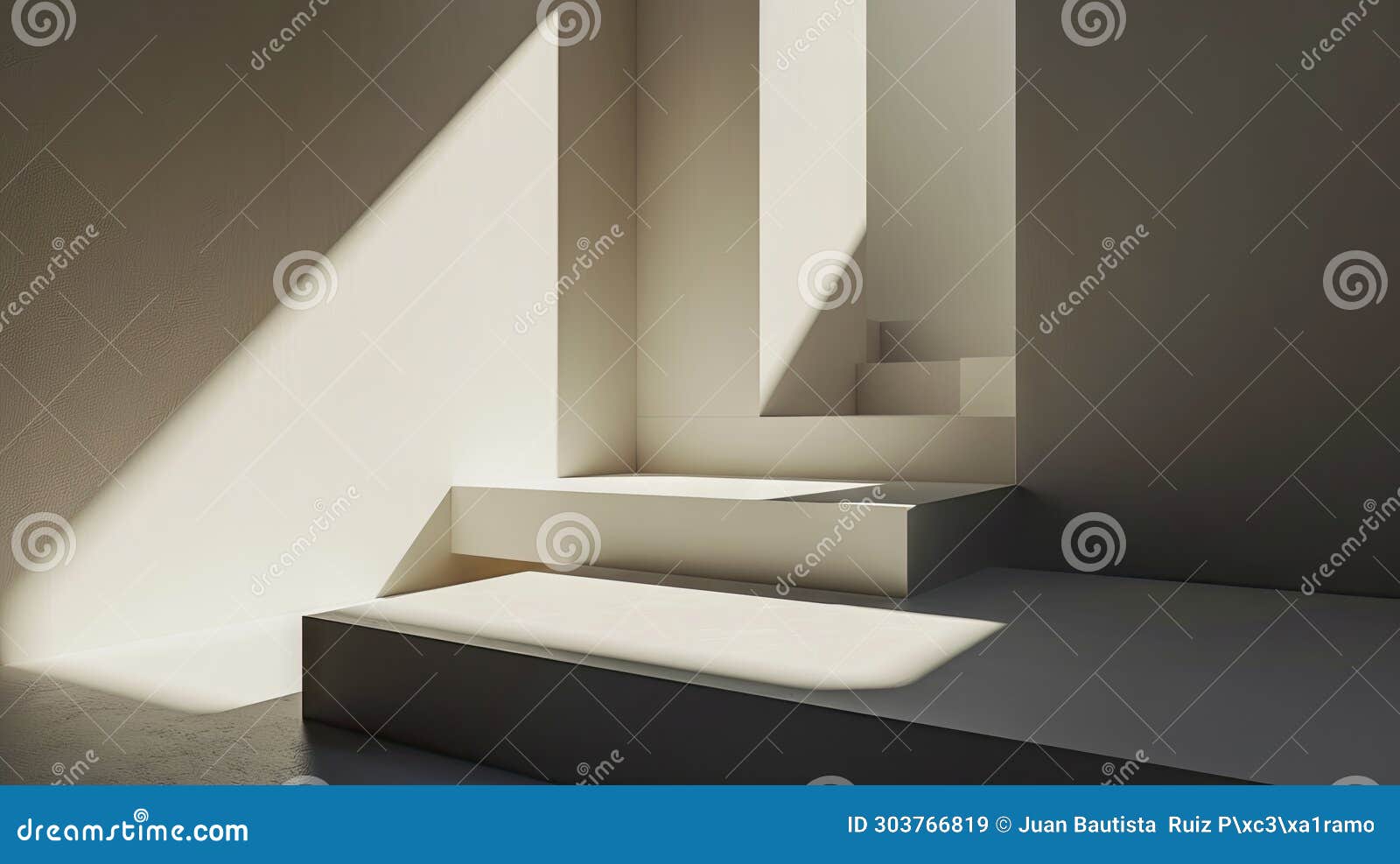 Play of Light and Shadow in a Modernist Architectural Space. Stock ...