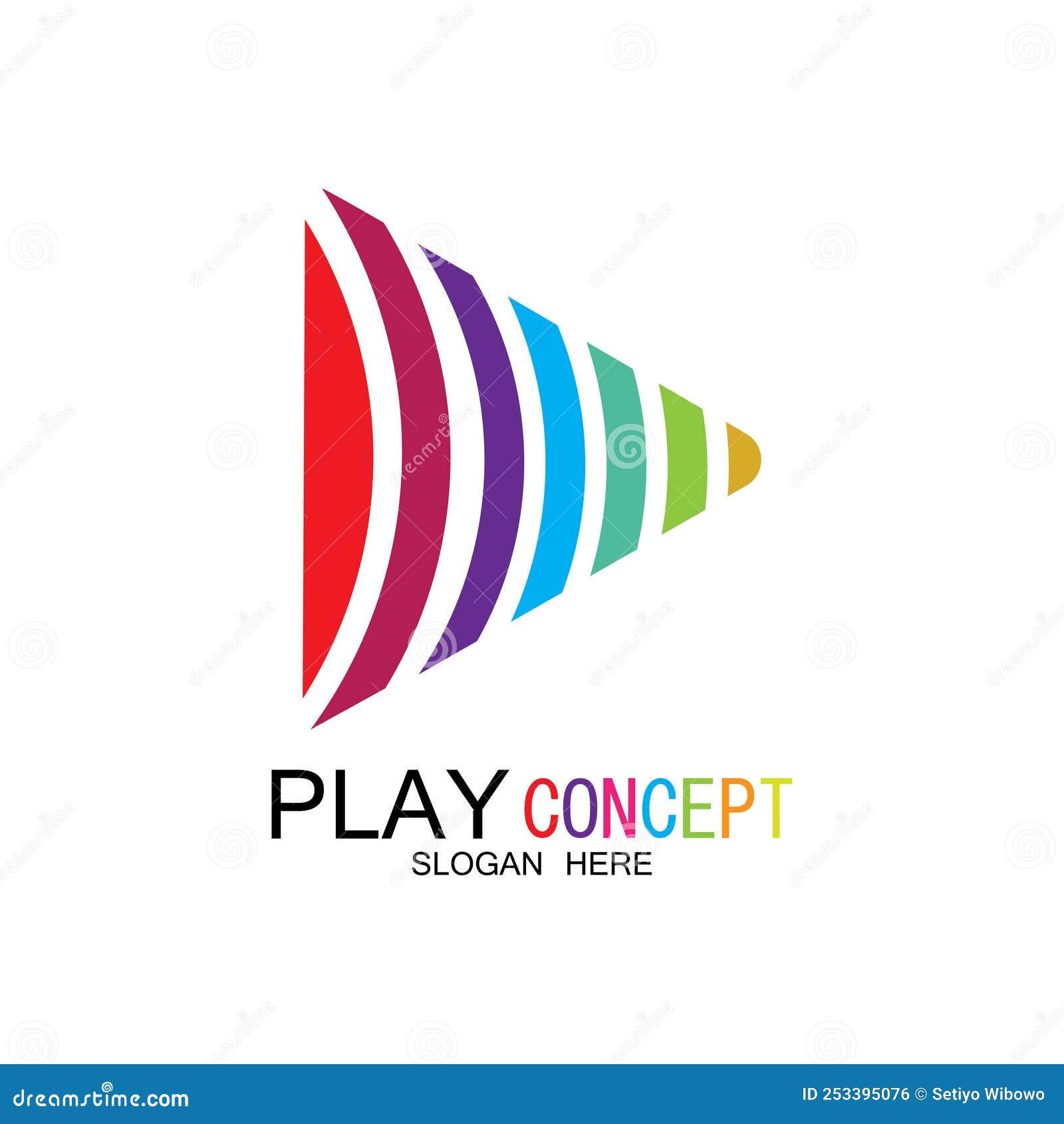 Play Logo Design Concept Vector Icon Symbol Stock Vector - Illustration ...