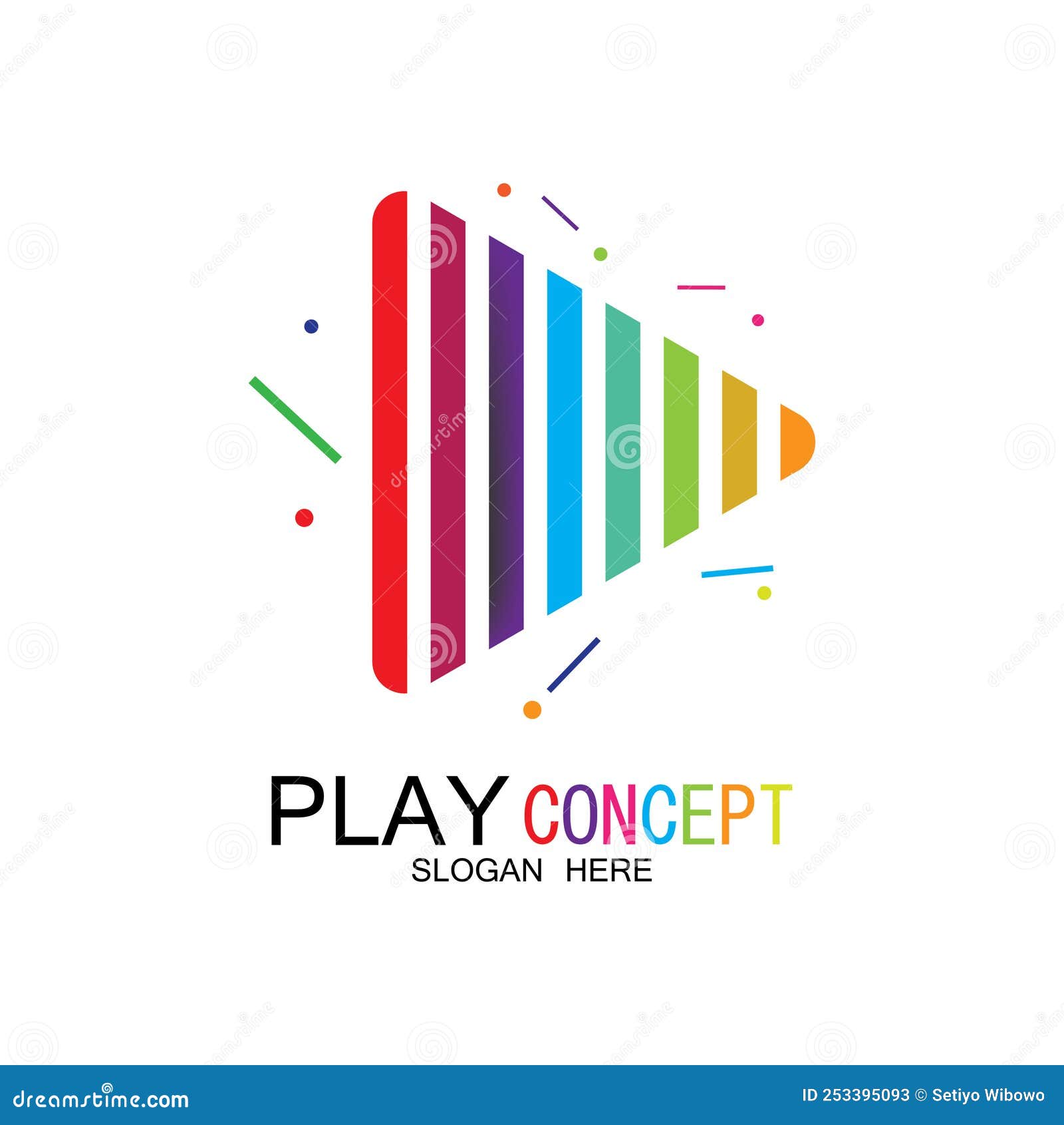 Play Logo Design Concept Vector Icon Symbol Stock Vector - Illustration ...