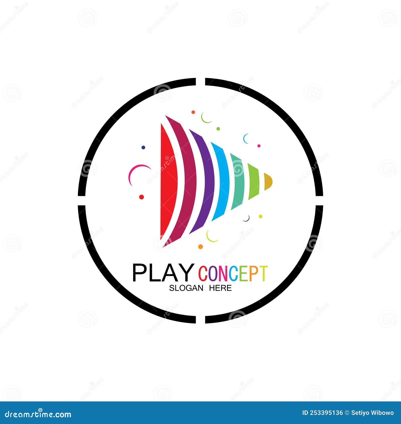 Play Logo Design Concept Vector Icon Symbol Stock Vector - Illustration ...