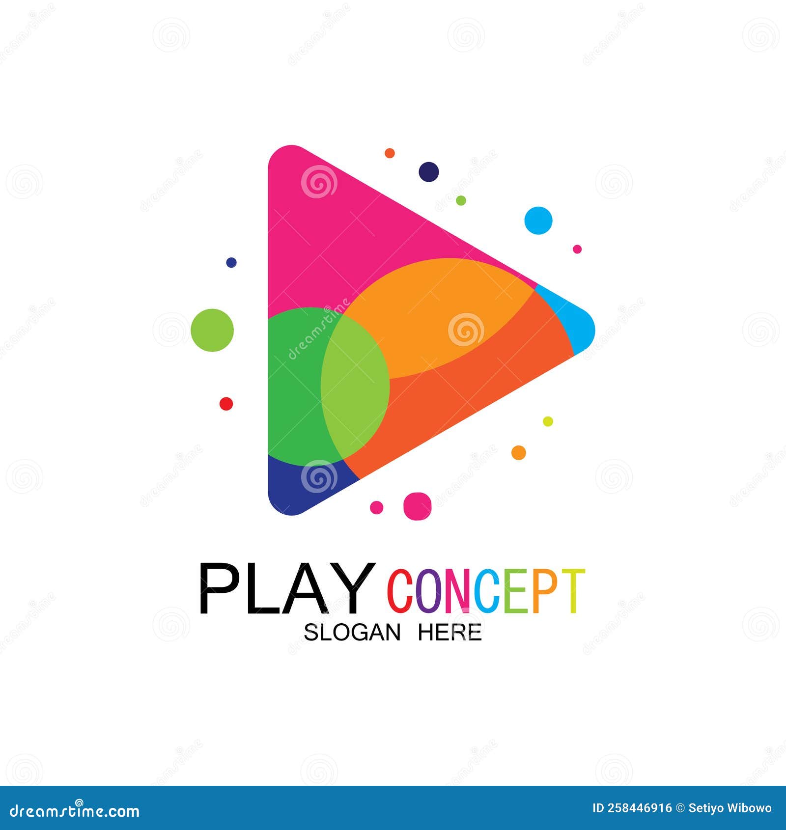 Play Logo Design Concept Vector Icon Symbol Stock Vector - Illustration ...