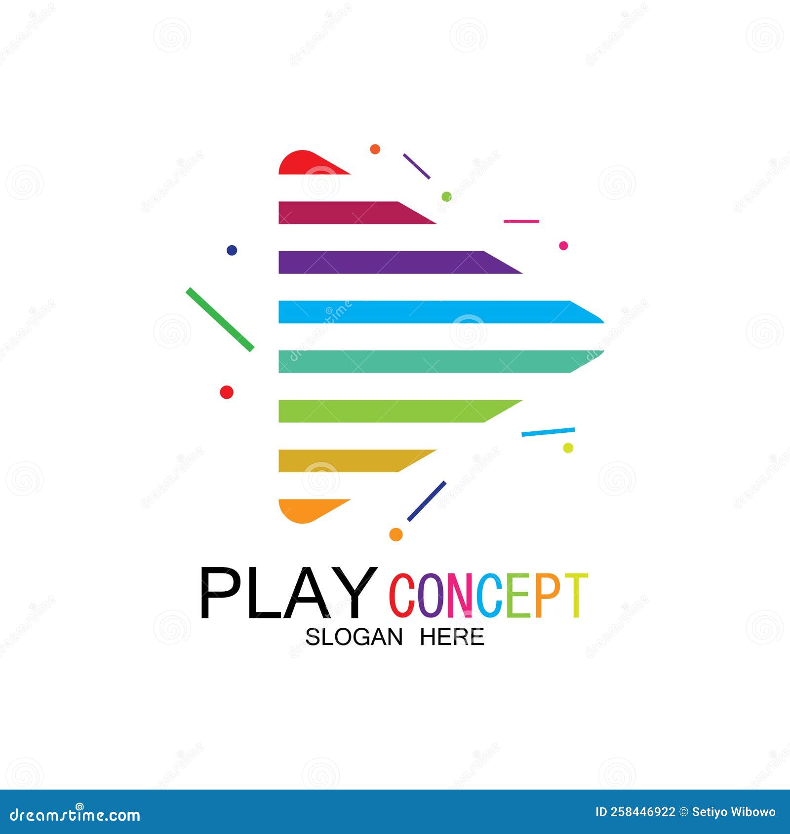 Play Logo Design Concept Vector Icon Symbol Stock Vector - Illustration ...