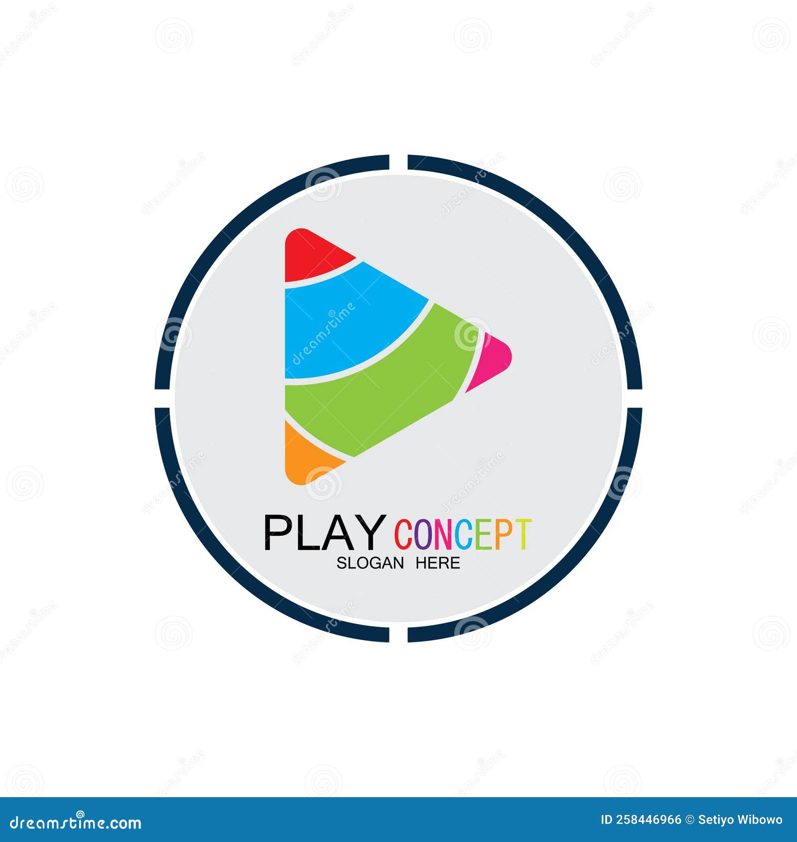Play Logo Design Concept Vector Icon Symbol Stock Vector - Illustration ...