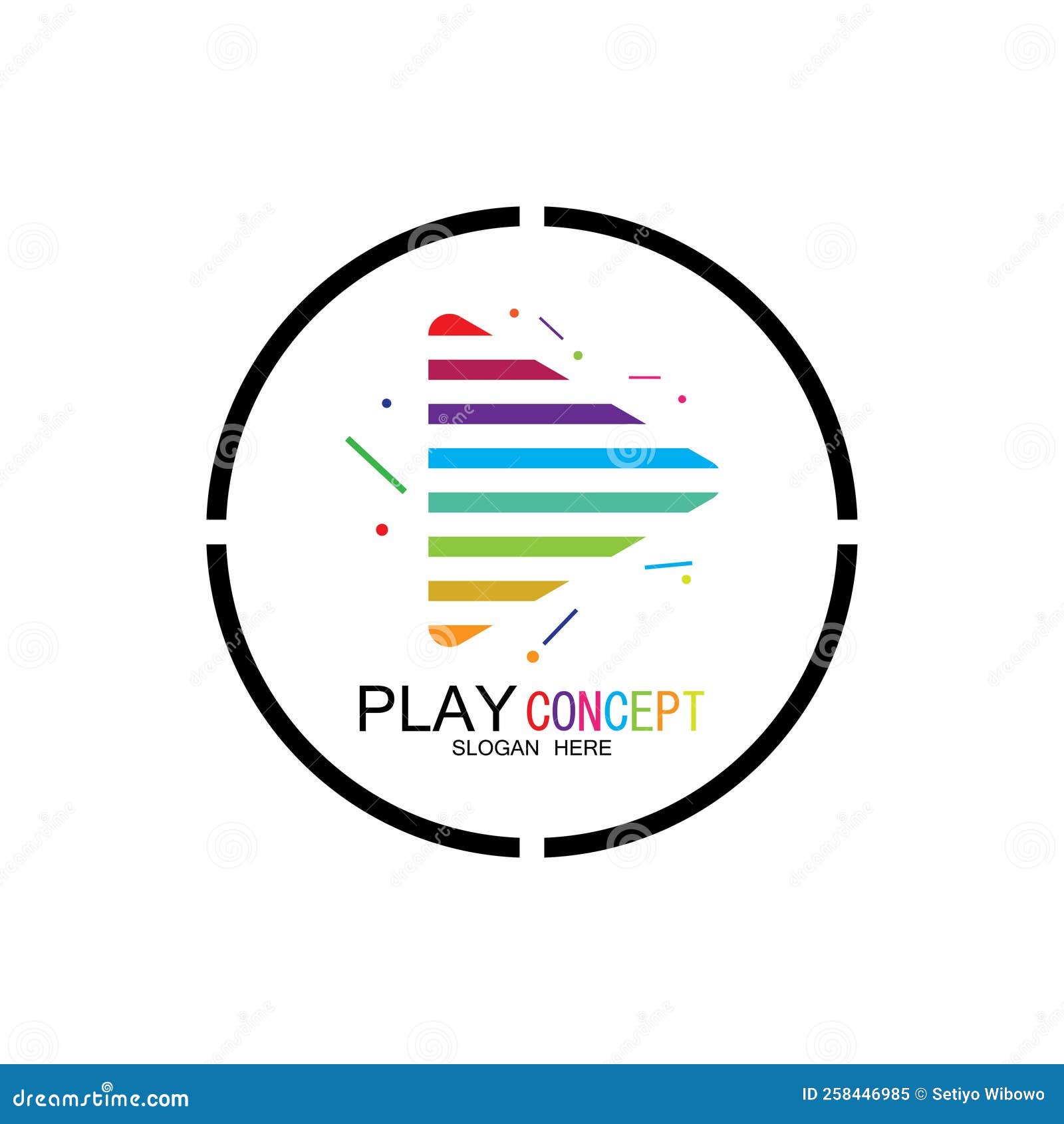 Play Logo Design Concept Vector Icon Symbol Stock Vector - Illustration ...
