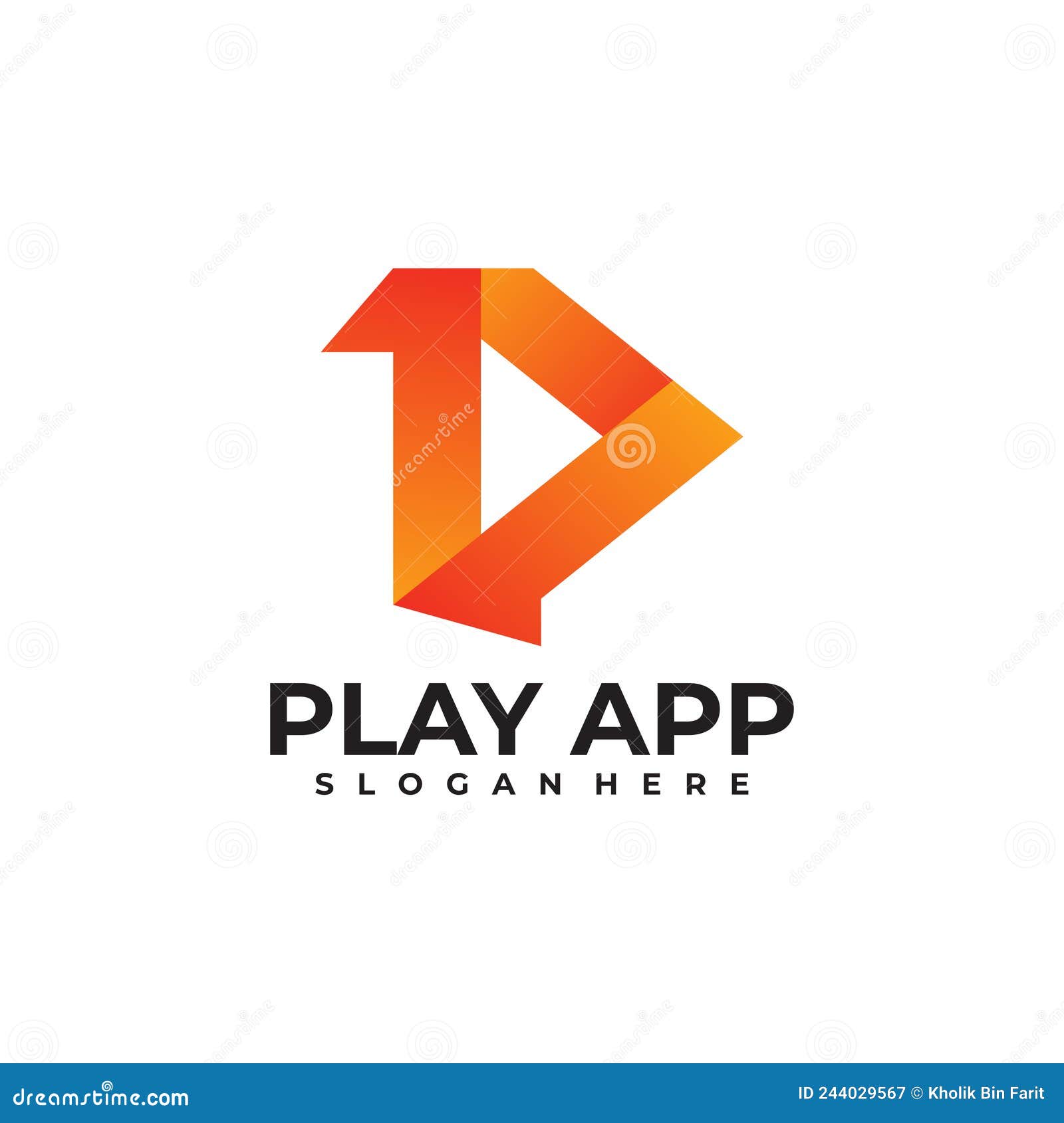 Play Logo Vector Design Template Stock Vector - Illustration of player ...