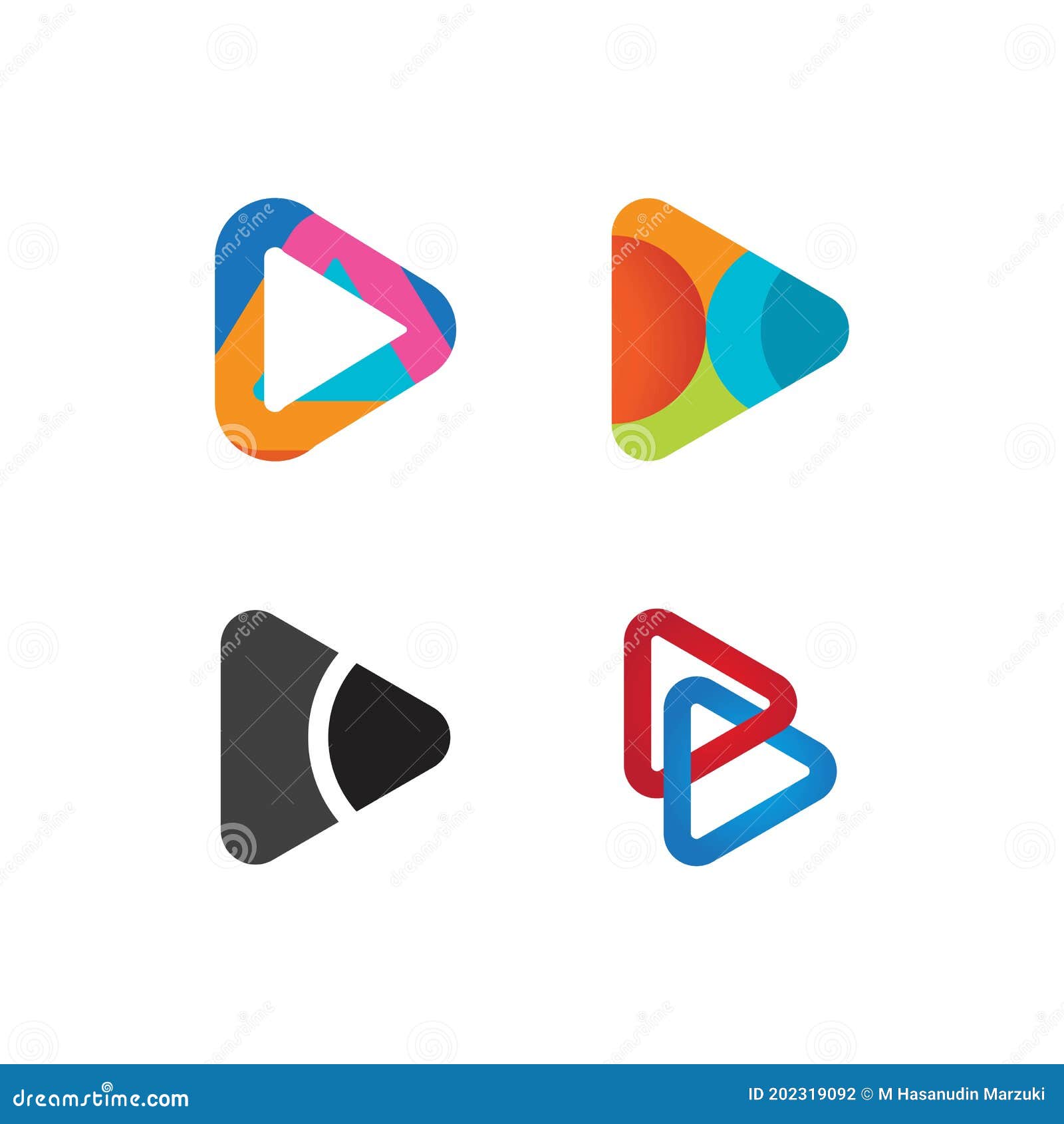 Play logo vector stock vector. Illustration of simple - 202319092