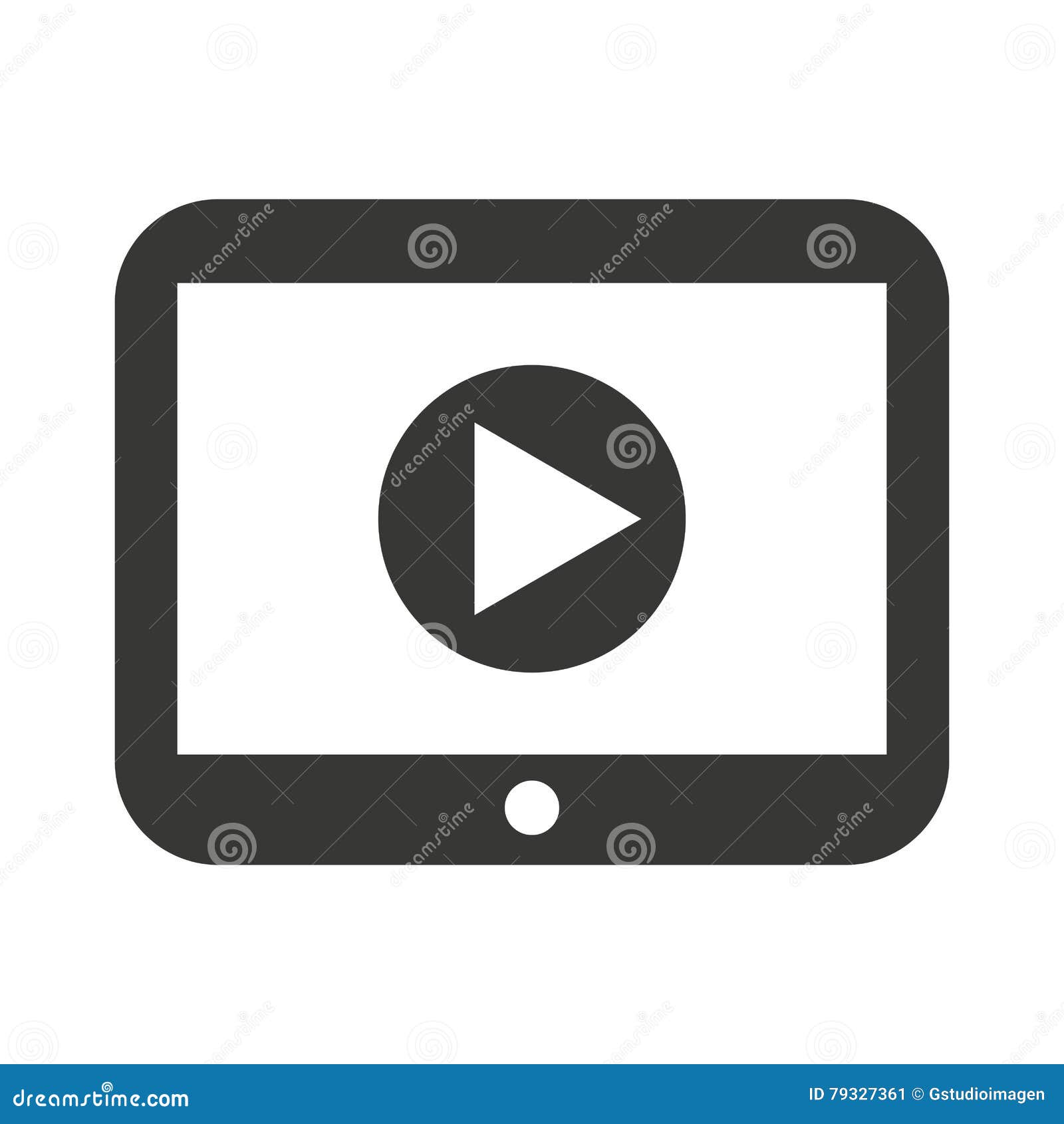Play Movie Button Flat Icon Stock Illustration - Illustration of player ...