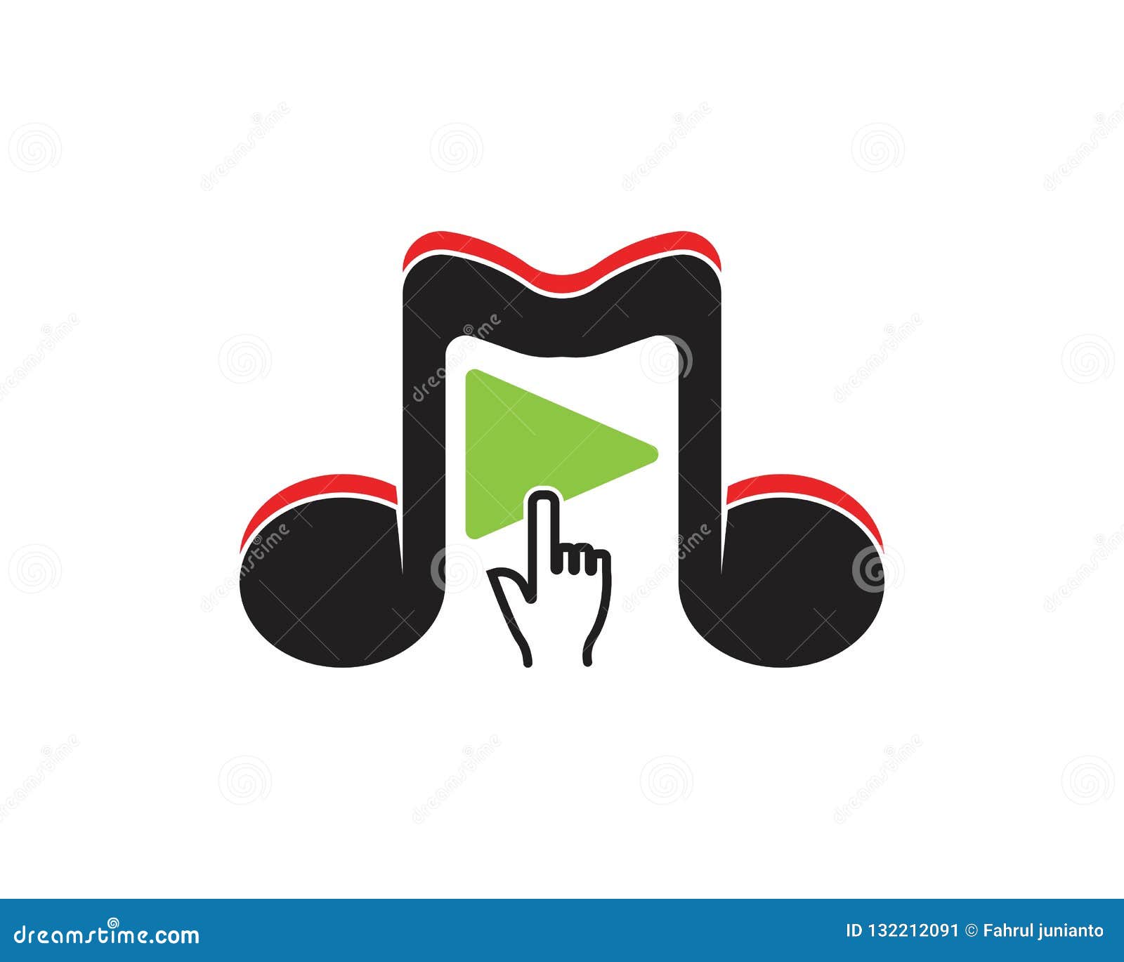 Play Music Icon Logo Vector Stock Vector - Illustration of music ...