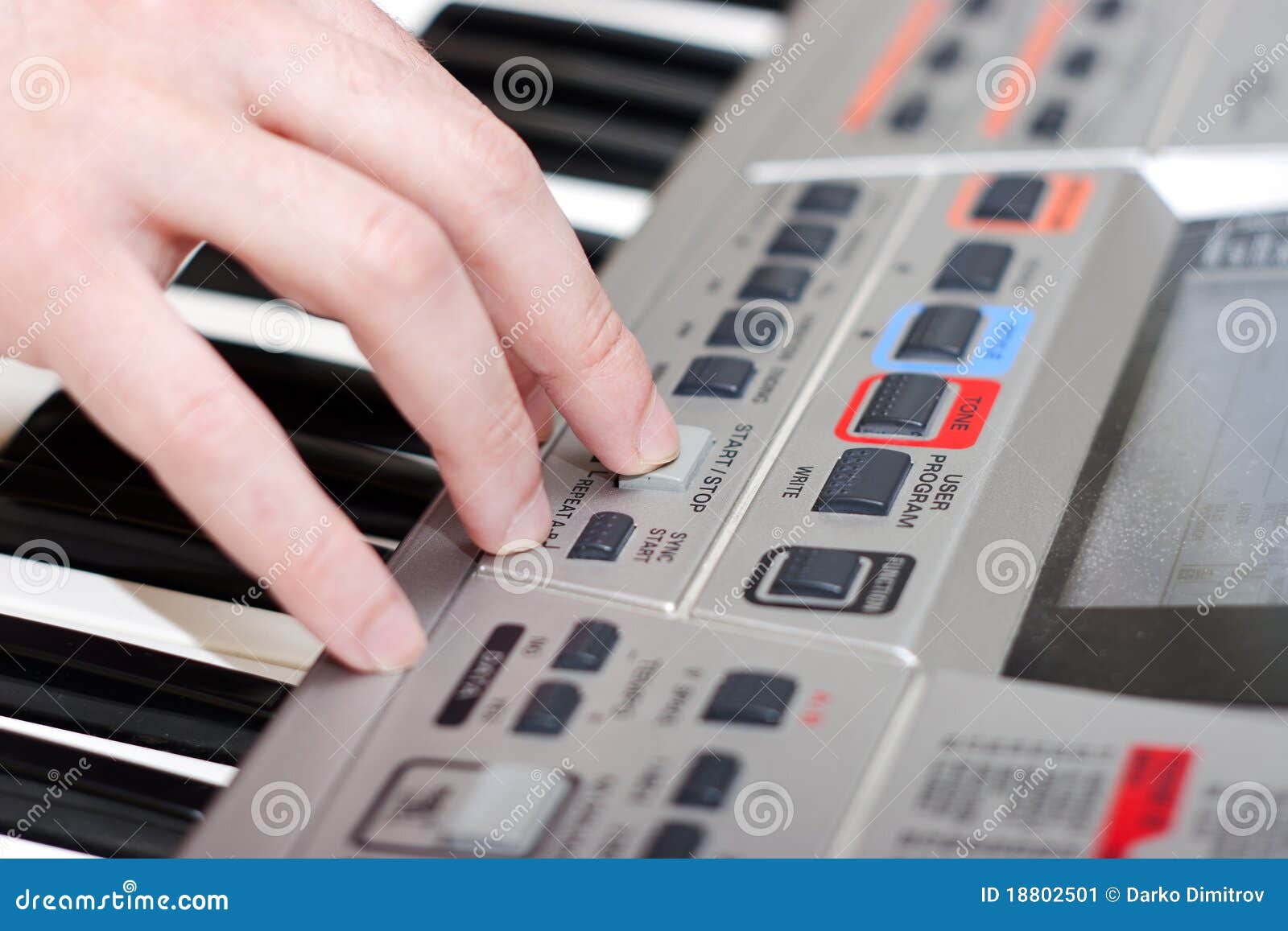 Play music keyboard stock image. Image of jazz, dark - 18802501