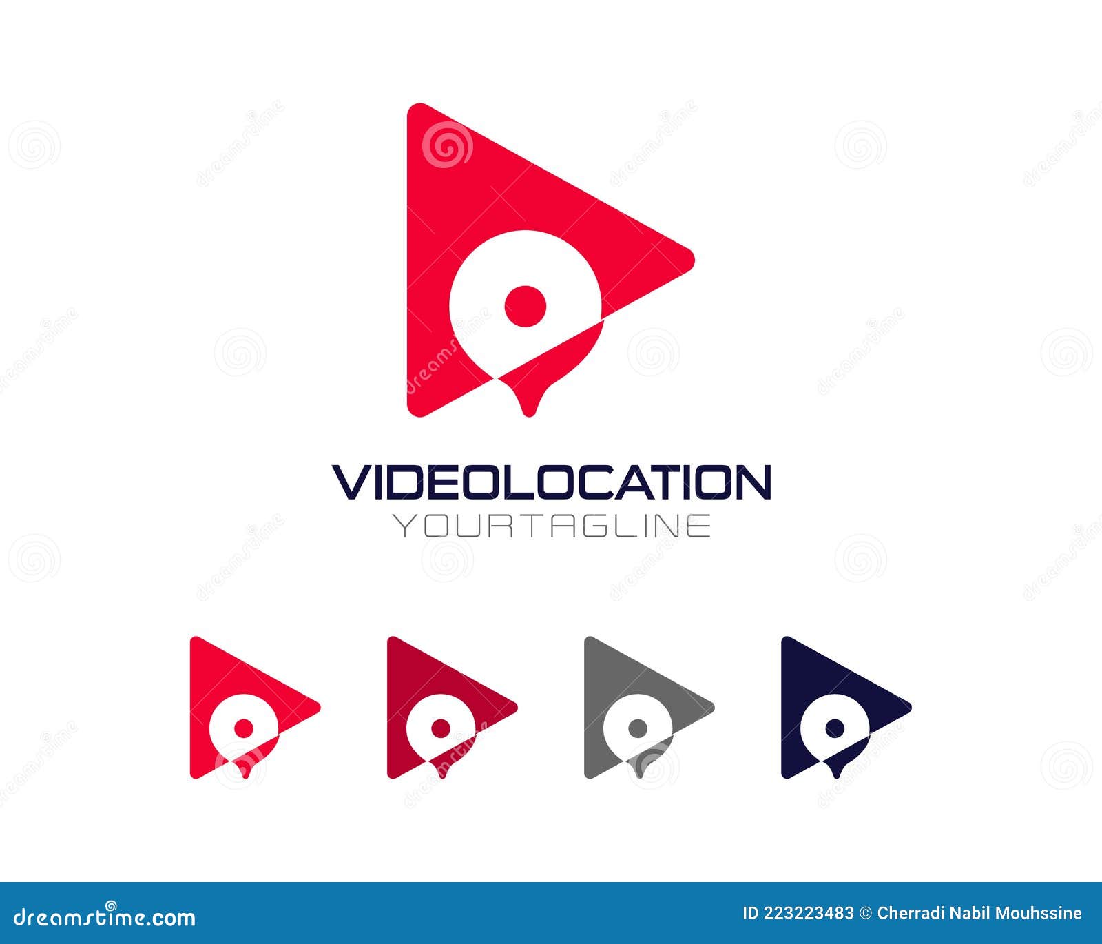 Play Music Location Pin Logo Fully Vector Stock Vector - Illustration ...