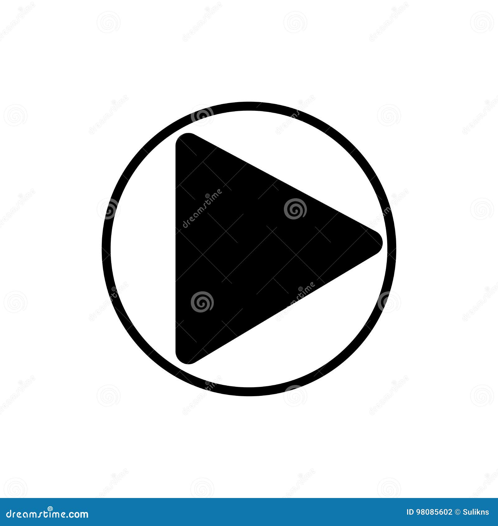 Play Music Player Button Linear Vector Icon Stock Vector - Illustration ...