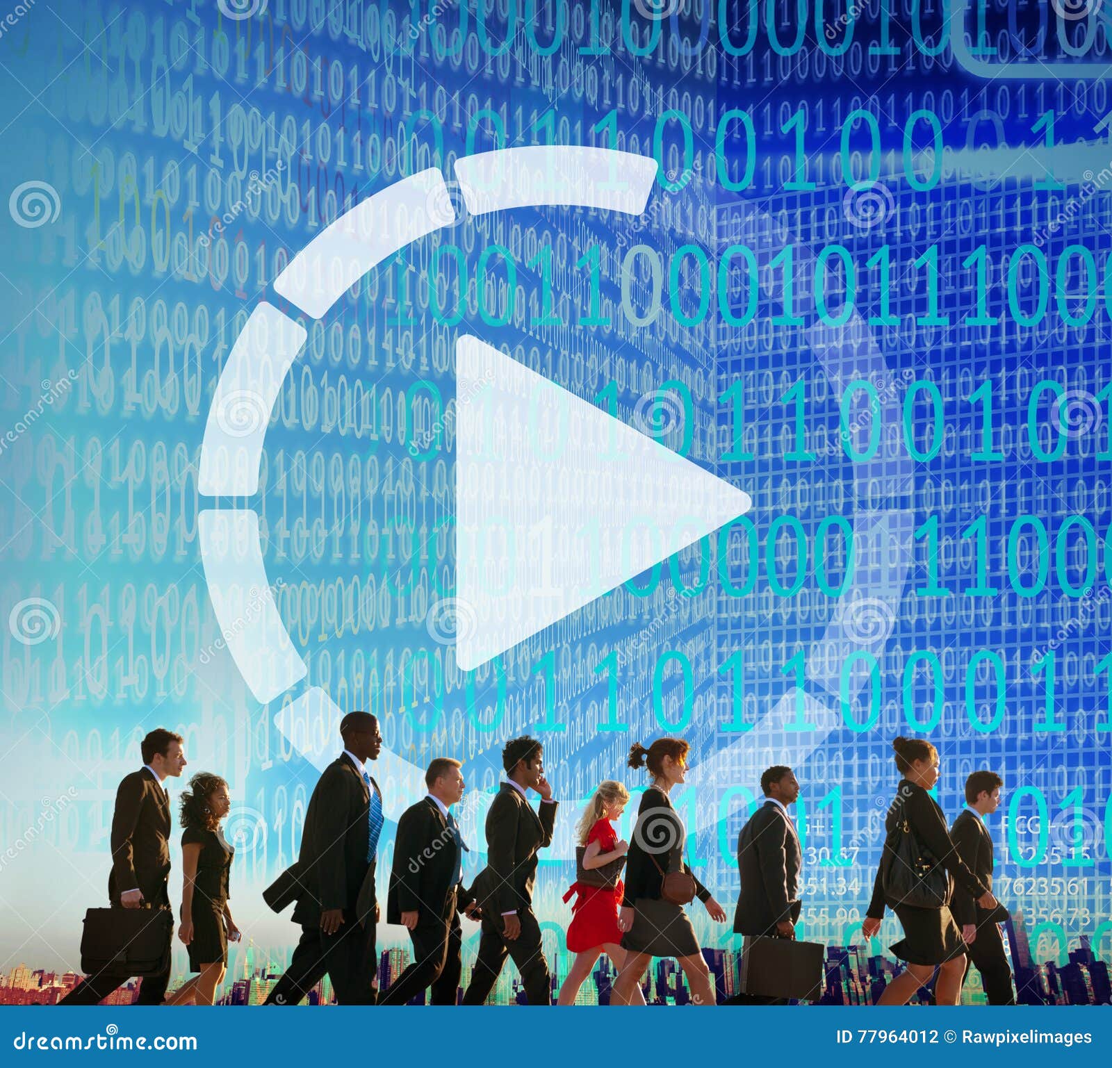 Play Music Start Starter Launch Forward Leisure Concept Stock Photo ...