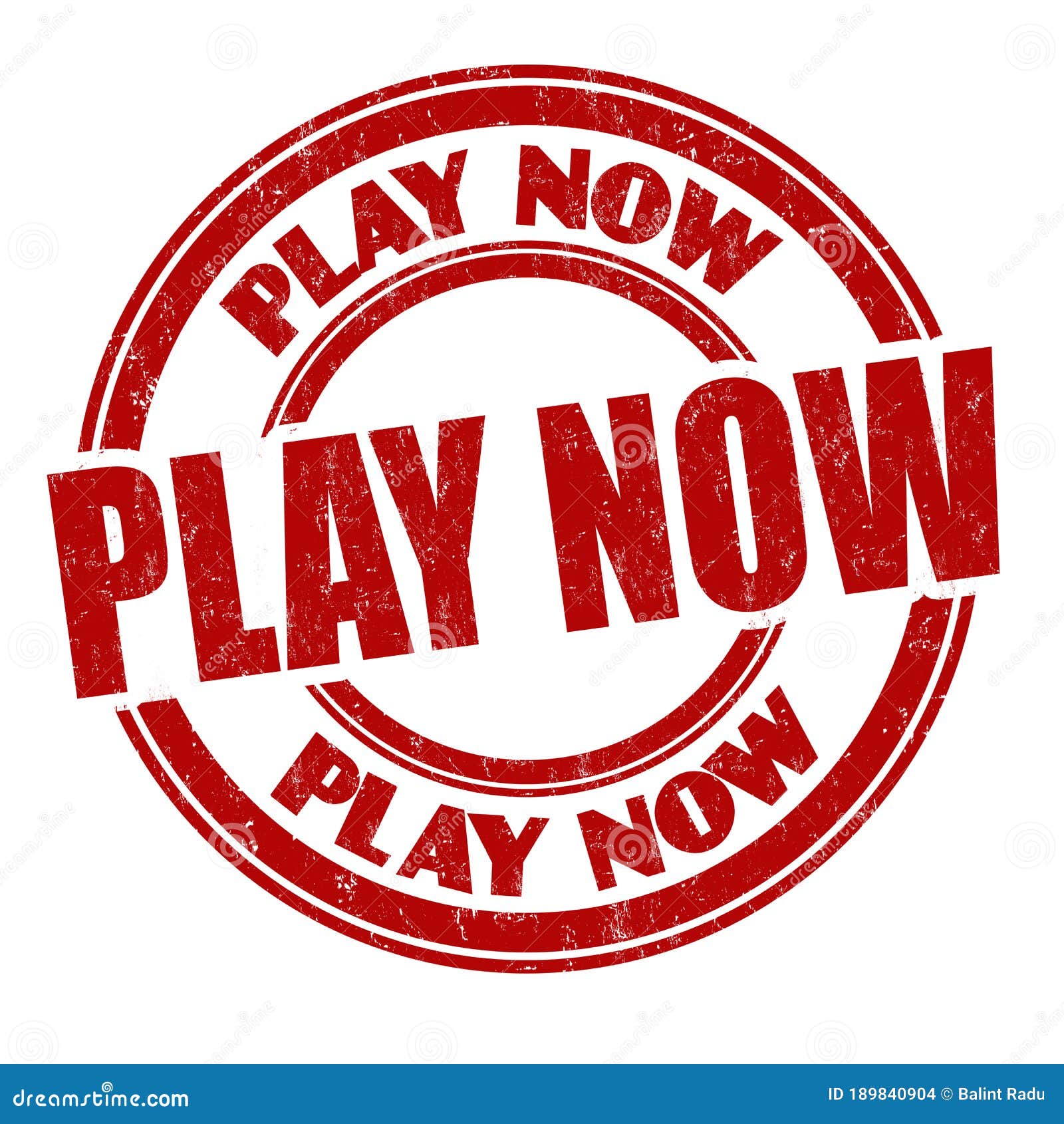 Play now sign or stamp stock vector. Illustration of sport - 189840904