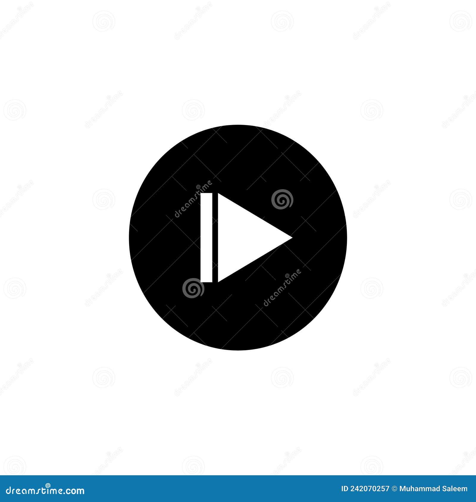 Play and Pause Button Isolated on White Background and Wallpaper Stock ...