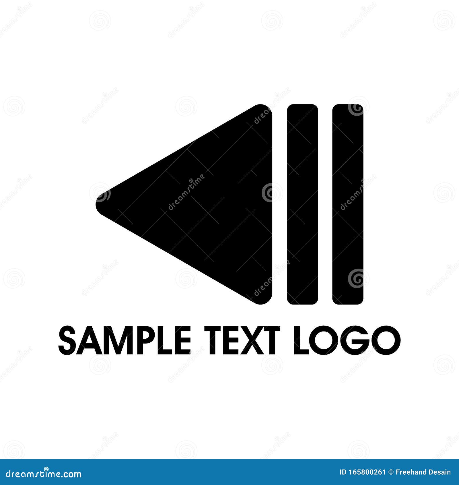 Play and Pause Button Vector Illustration Logo Stock Vector ...