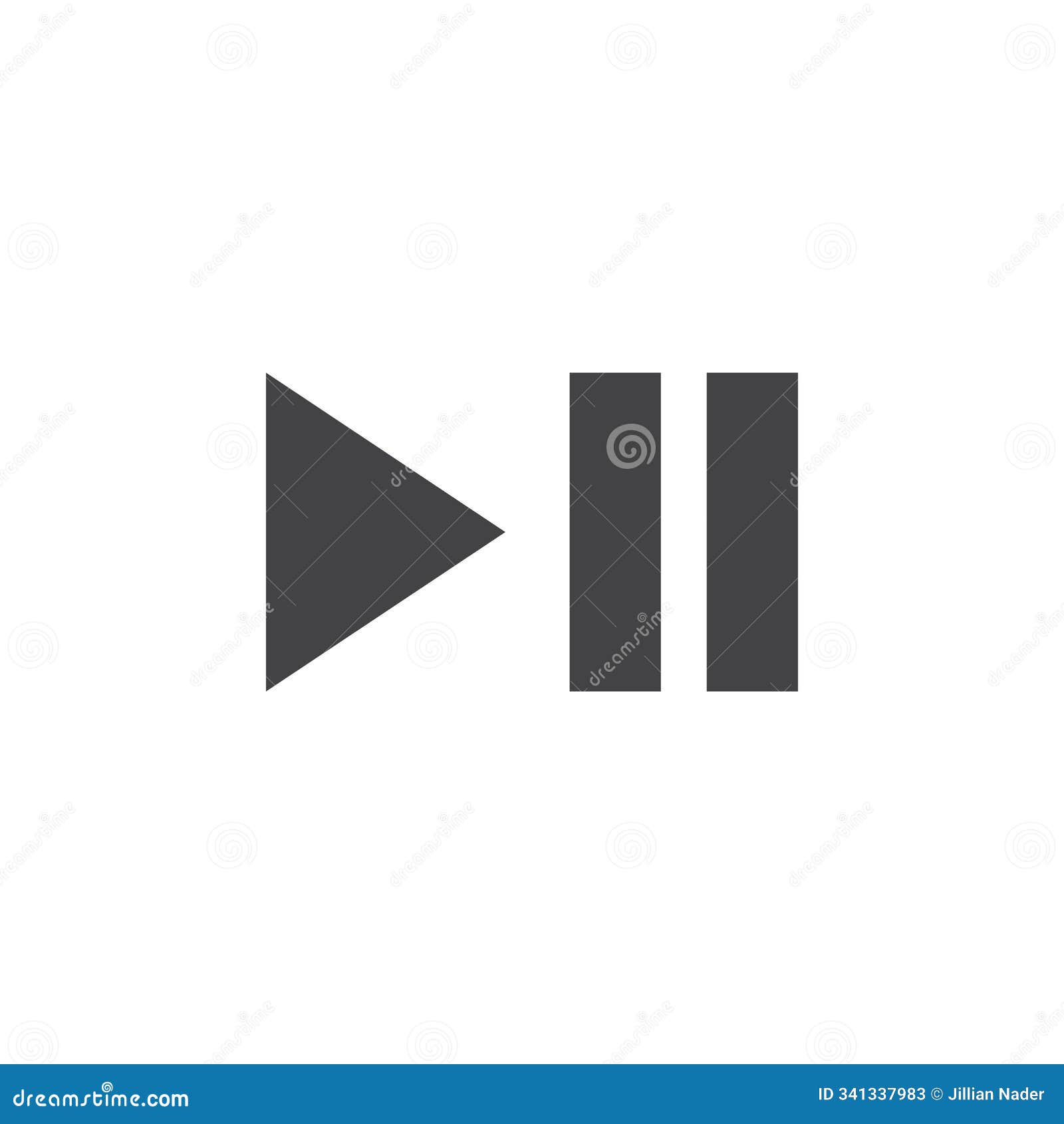 Play Pause Icon Flat Simple Outline Set Stock Illustration - Illustration of graphic, simple ...