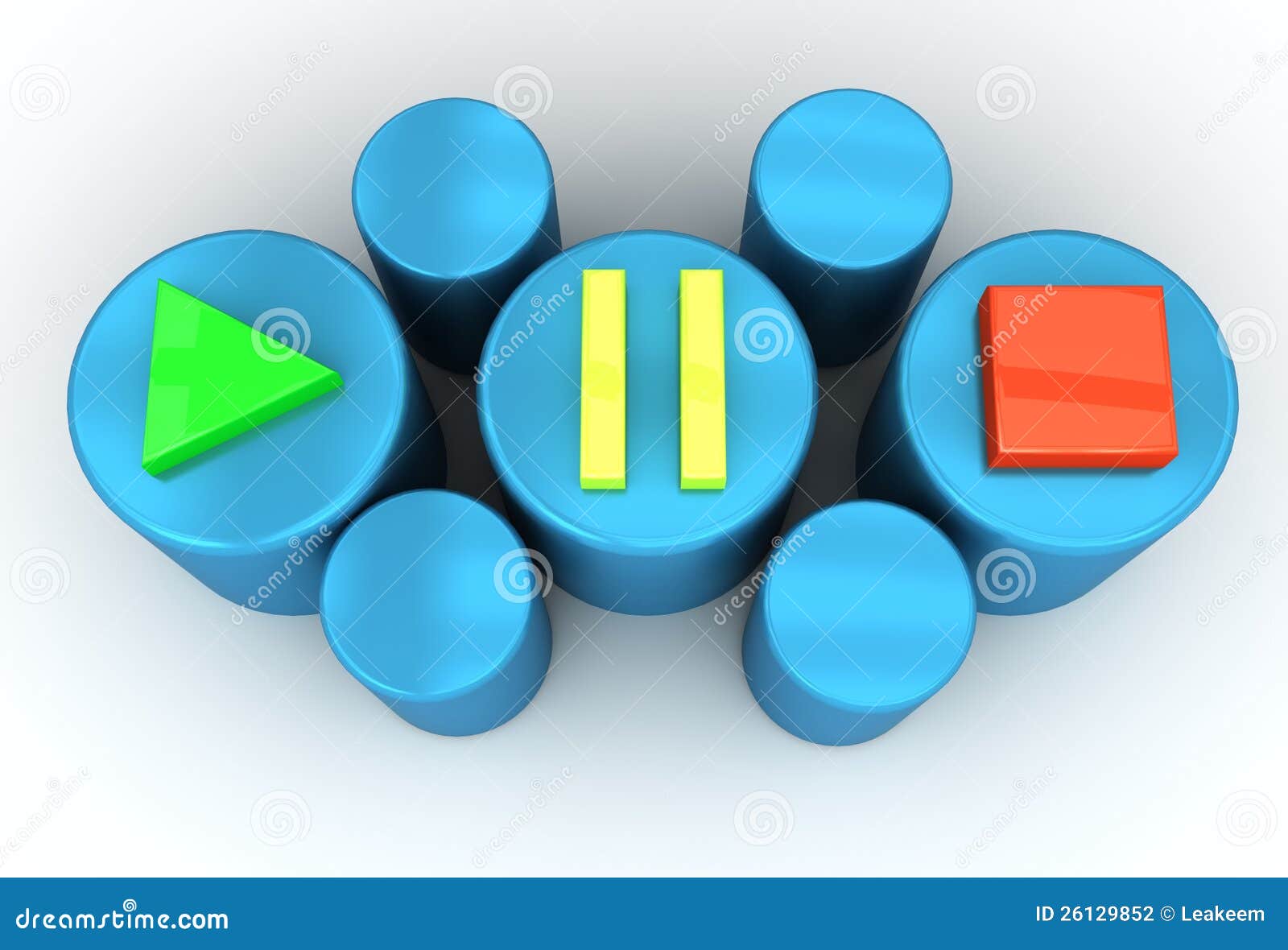Play Pause Stop button stock illustration. Illustration of pause - 26129852