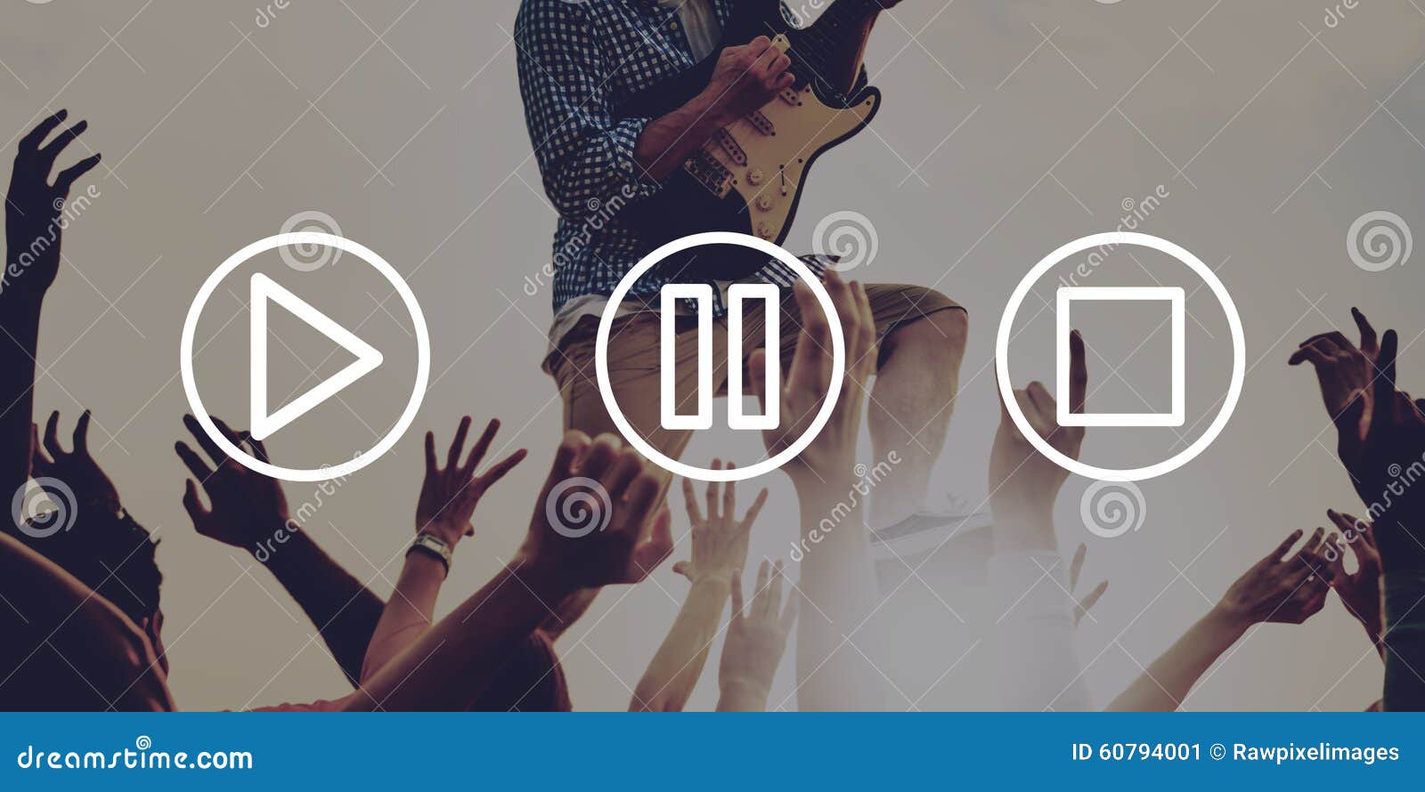 Play Pause Stop Multimedia Entertainment Control Concept Stock Image ...