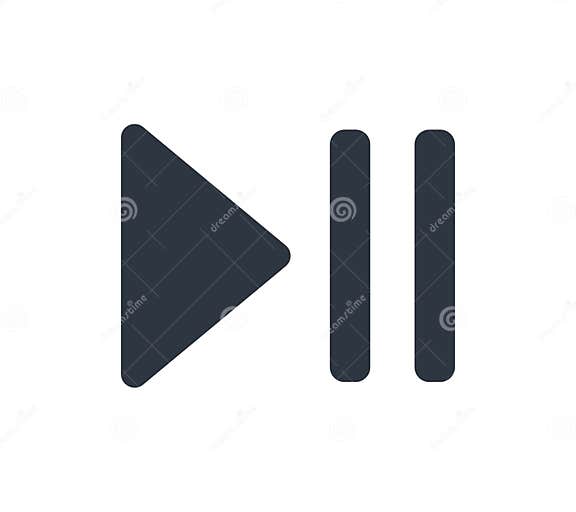 Play - Pause Symbol stock illustration. Illustration of multimedia ...