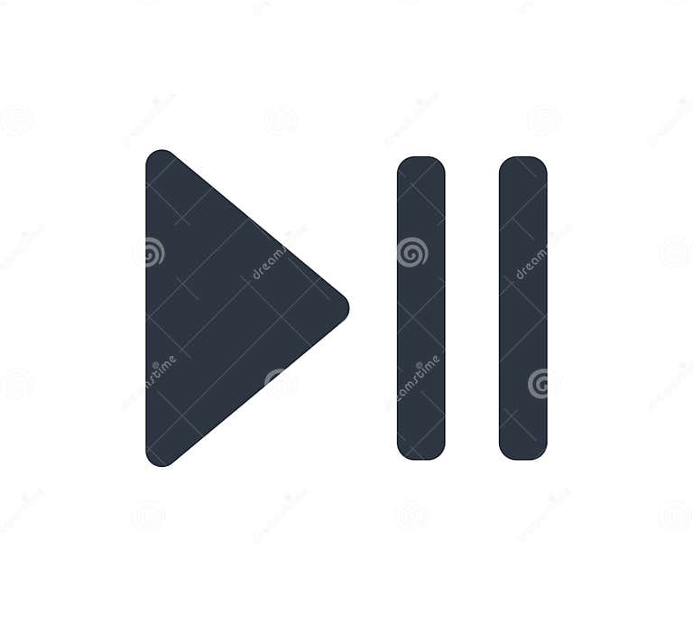 Play - Pause Symbol stock illustration. Illustration of multimedia ...